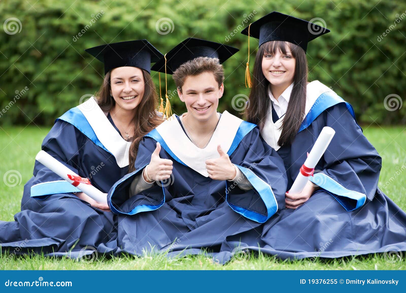 Happy graduate students stock image. Image of degree - 19376255