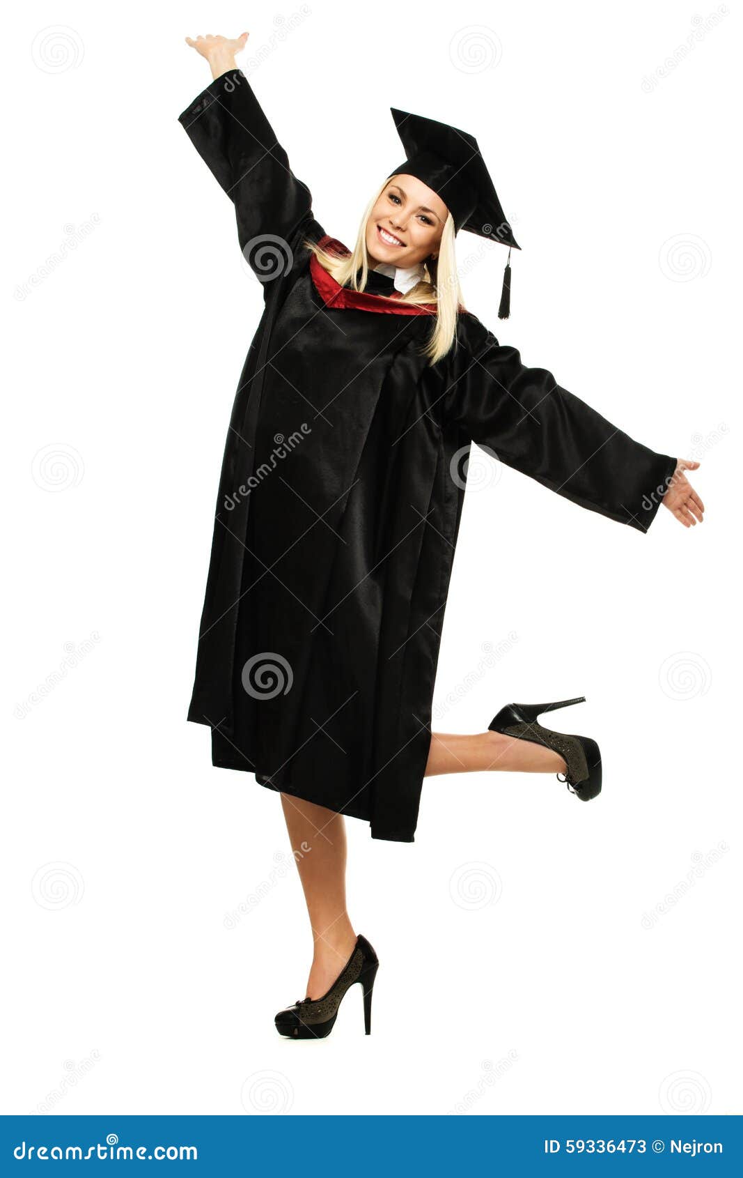 Happy graduated student stock image. Image of positive - 59336473