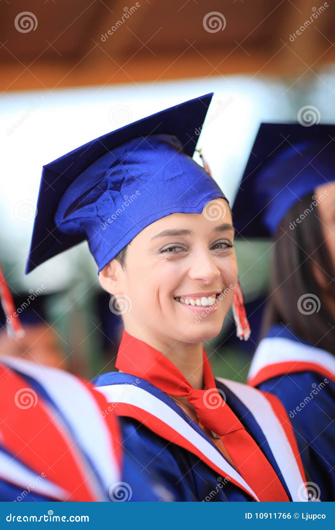 Happy Graduating Student Wearing Stock Photo - Image of people ...