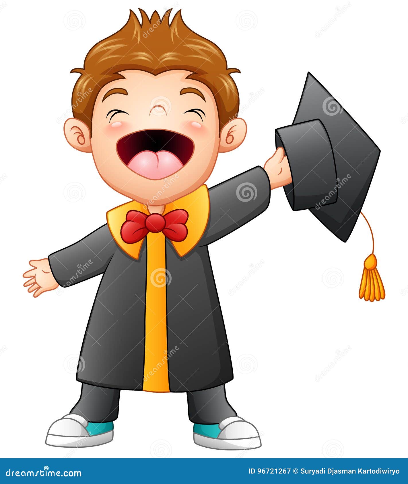 Happy Graduation Boy Cartoon Stock Vector - Illustration of child ...