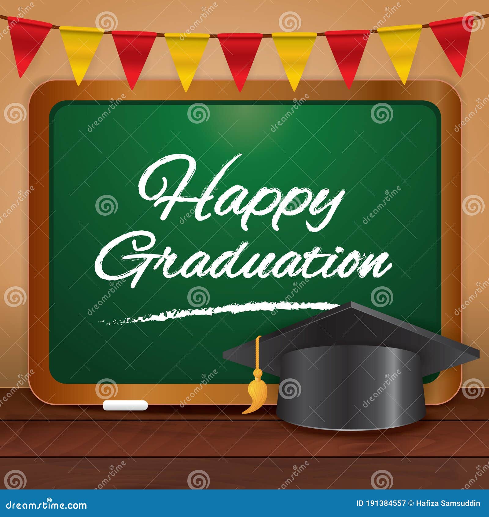 Happy Graduation Design. Vector Illustration Decorative Design Stock ...