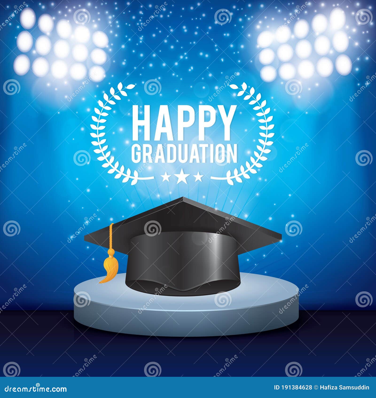 Happy Graduation Design. Vector Illustration Decorative Design Stock ...