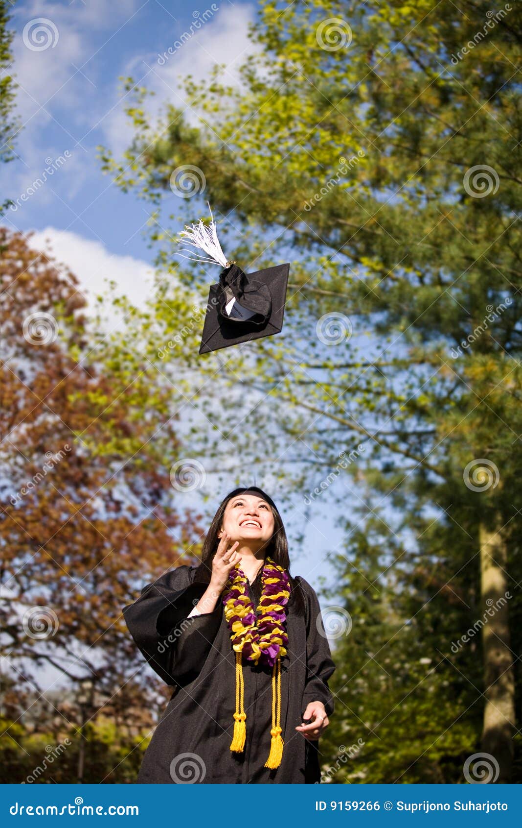 Happy graduation girl stock photo. Image of school, diploma - 9159266