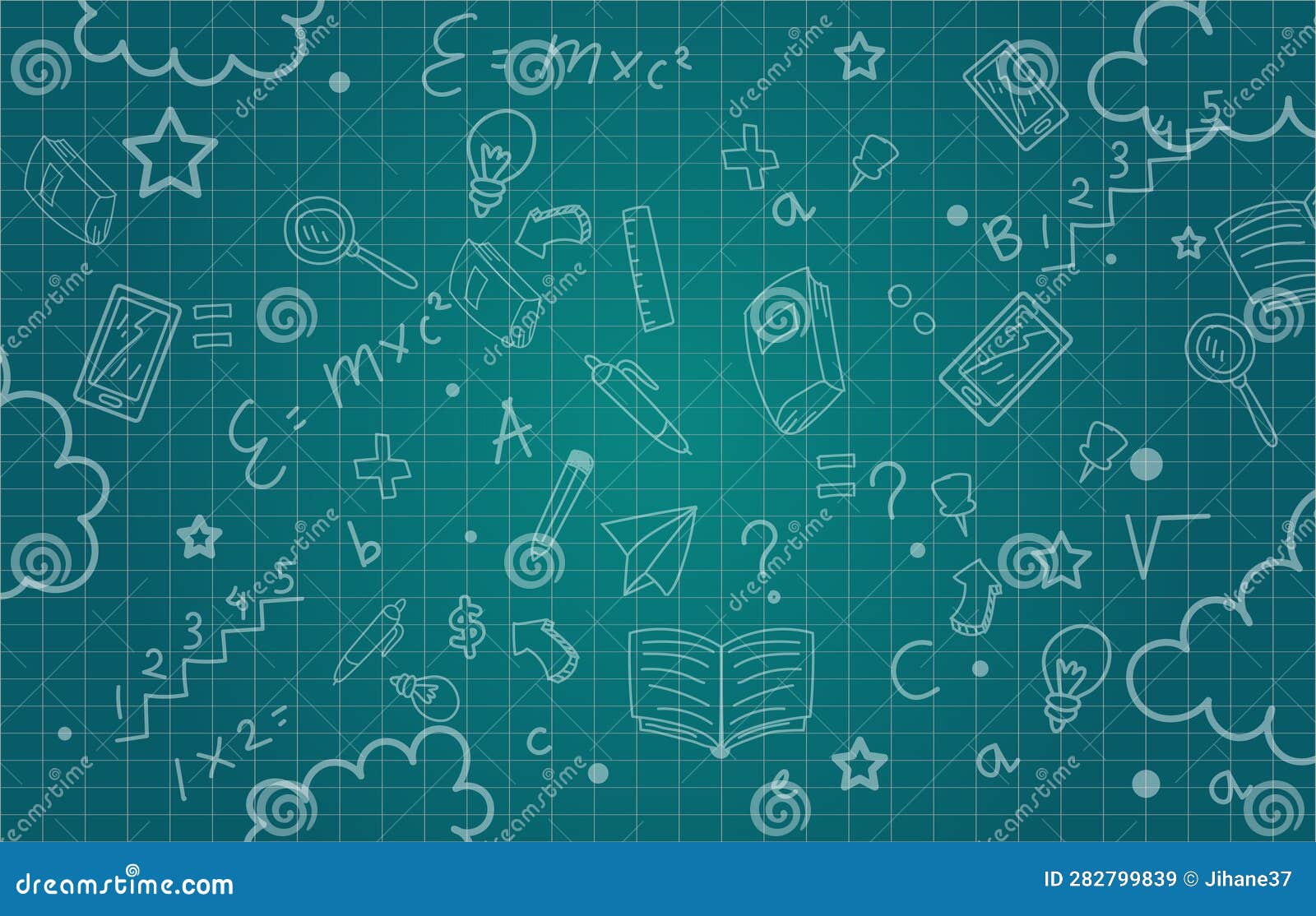 Happy Graduation Greeting Background with Sketch Stock Illustration ...