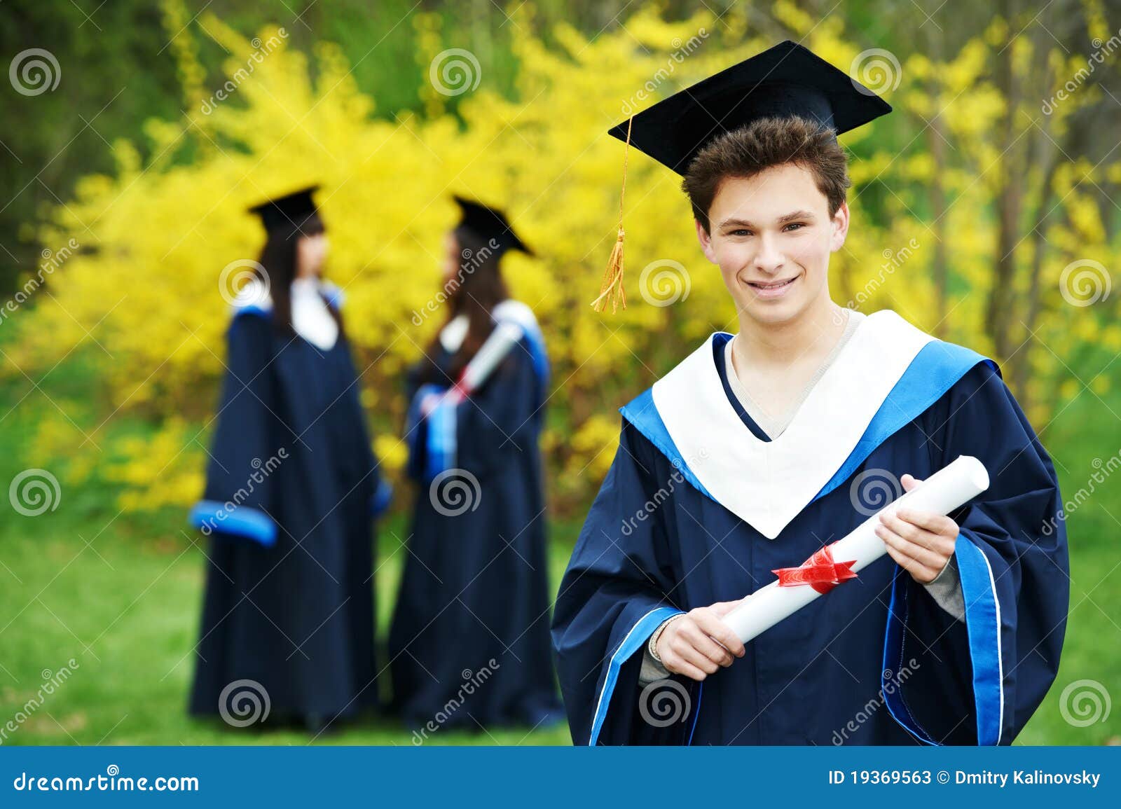 Happy graduation student stock image. Image of bachelor - 19369563