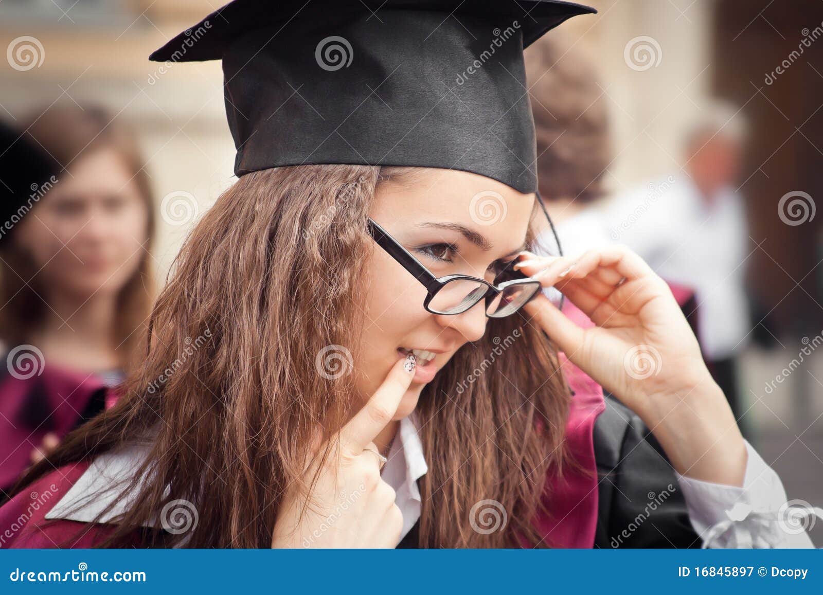 Happy Graduation Student Smiling Stock Image - Image of education ...