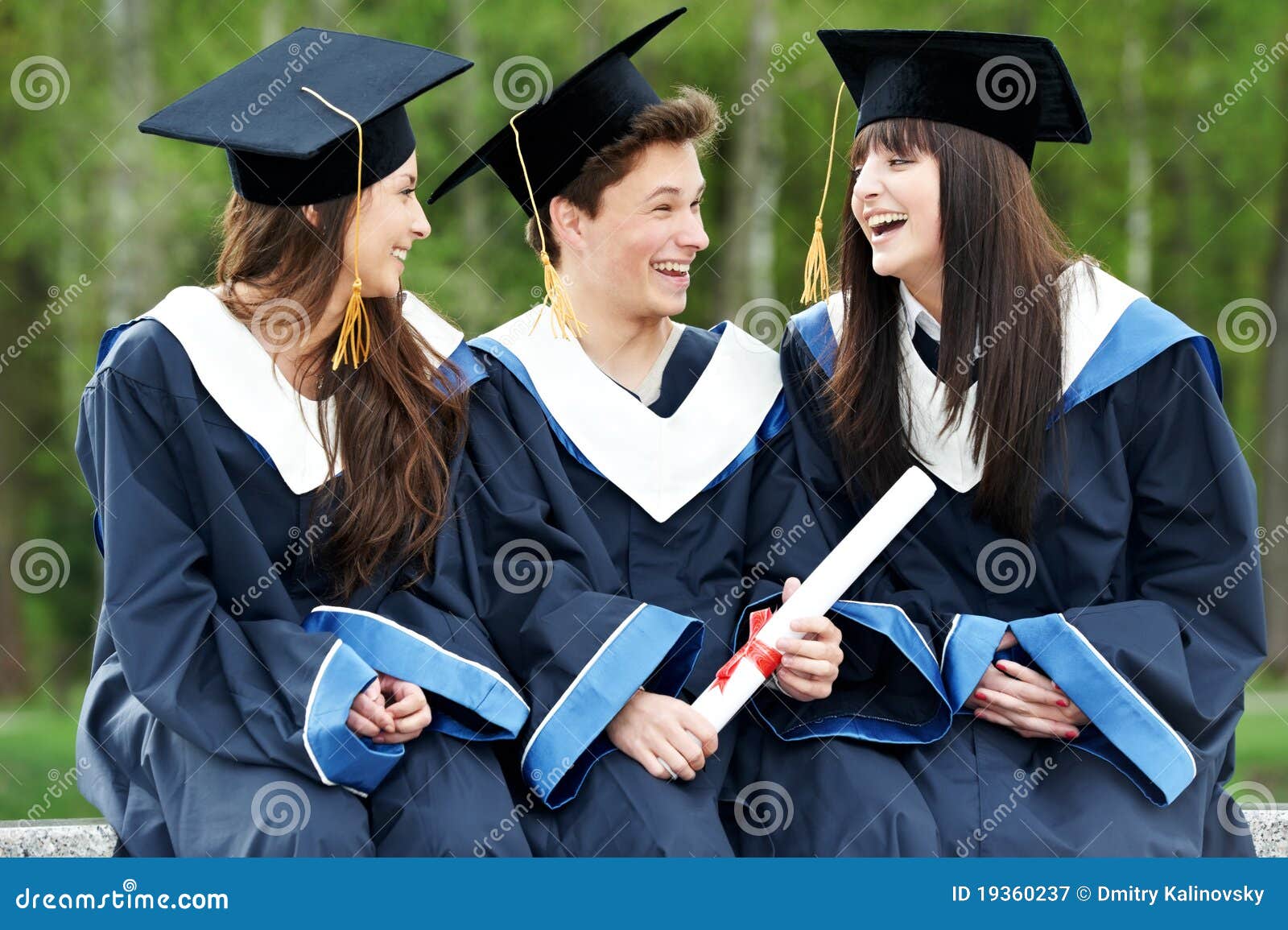 Happy graduation students stock image. Image of bachelor - 19360237