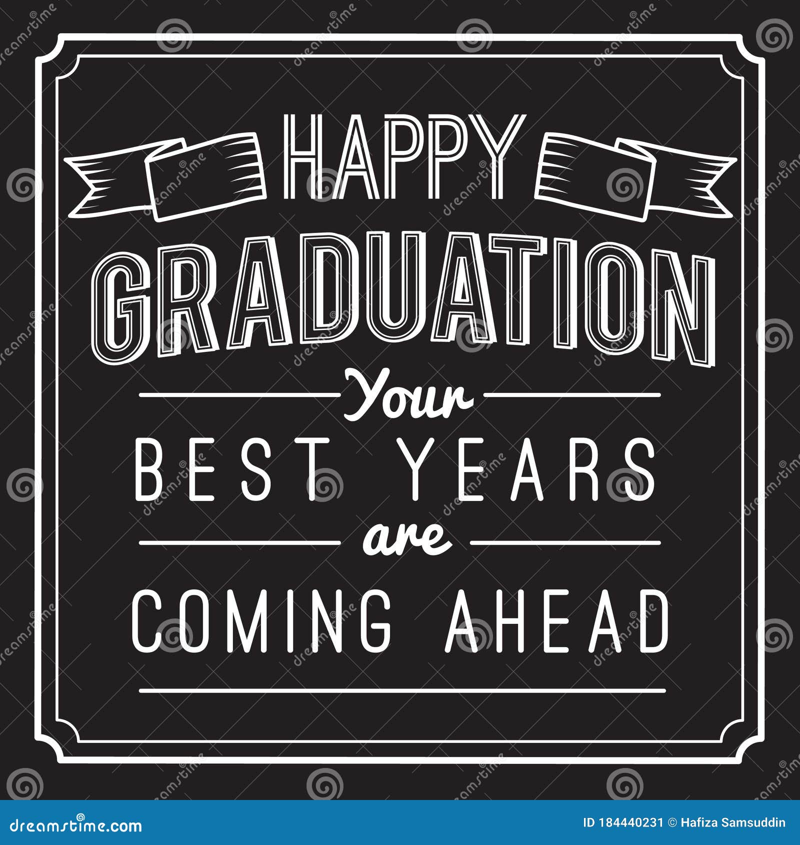 Happy Graduation Text. Vector Illustration Decorative Background Design ...