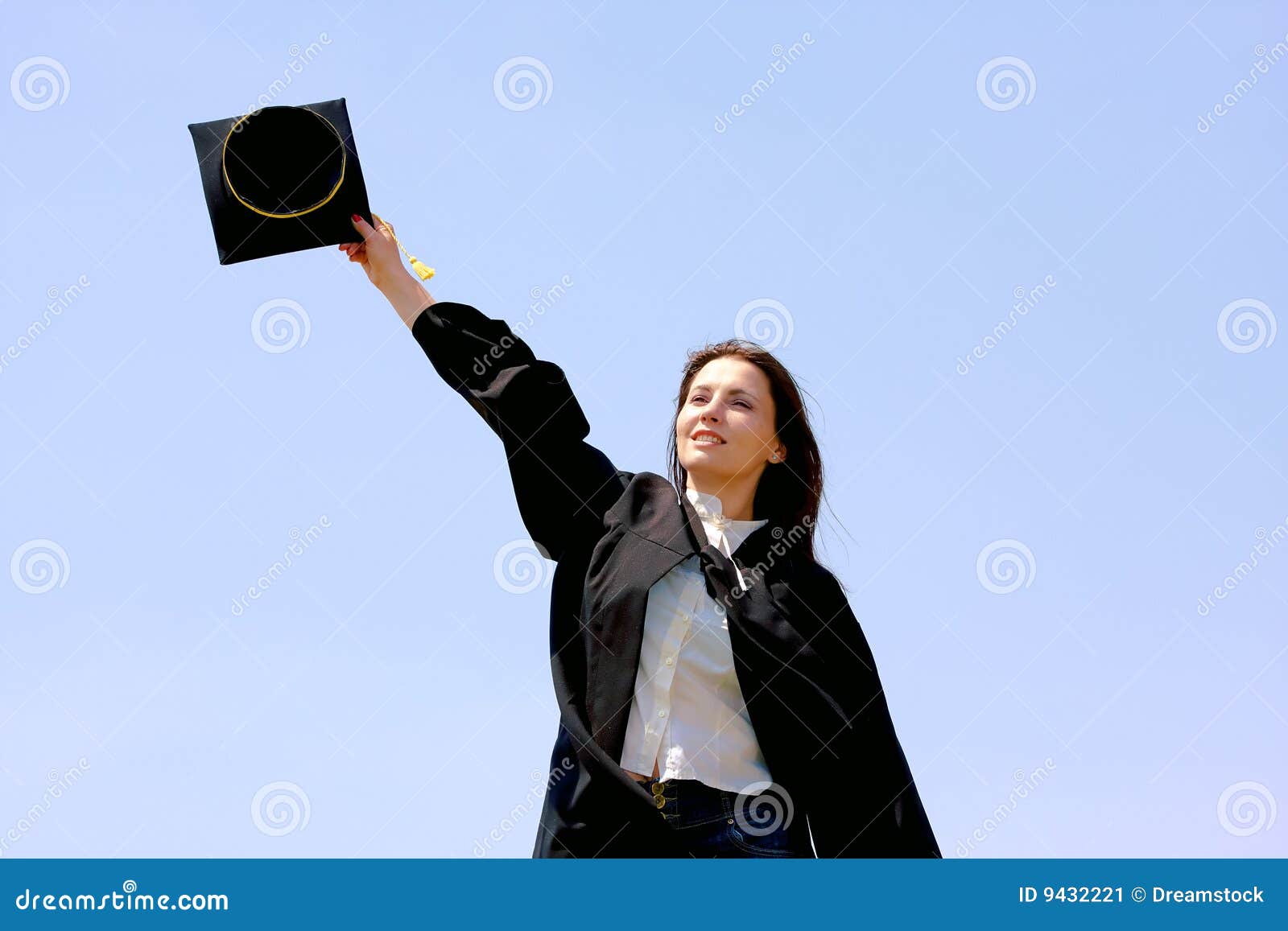 Happy graduation woman stock image. Image of student, graduate - 9432221