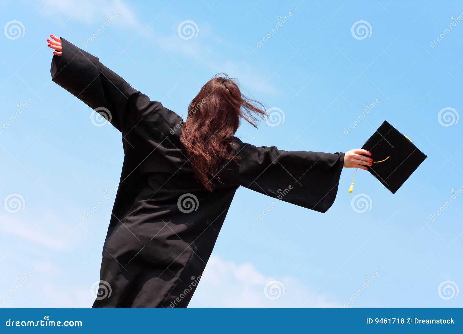 Happy graduation woman stock photo. Image of academic - 9461718