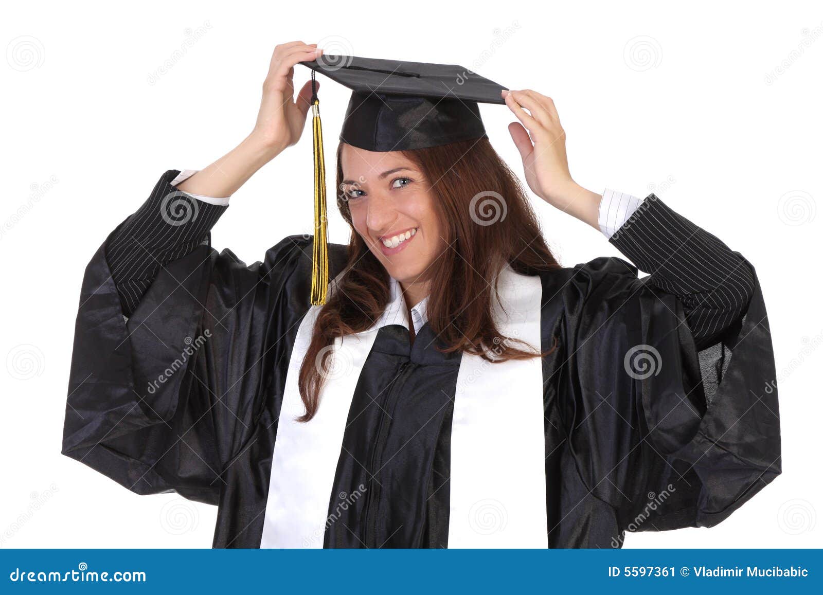 Happy Graduation a Young Woman Stock Image - Image of achieve ...