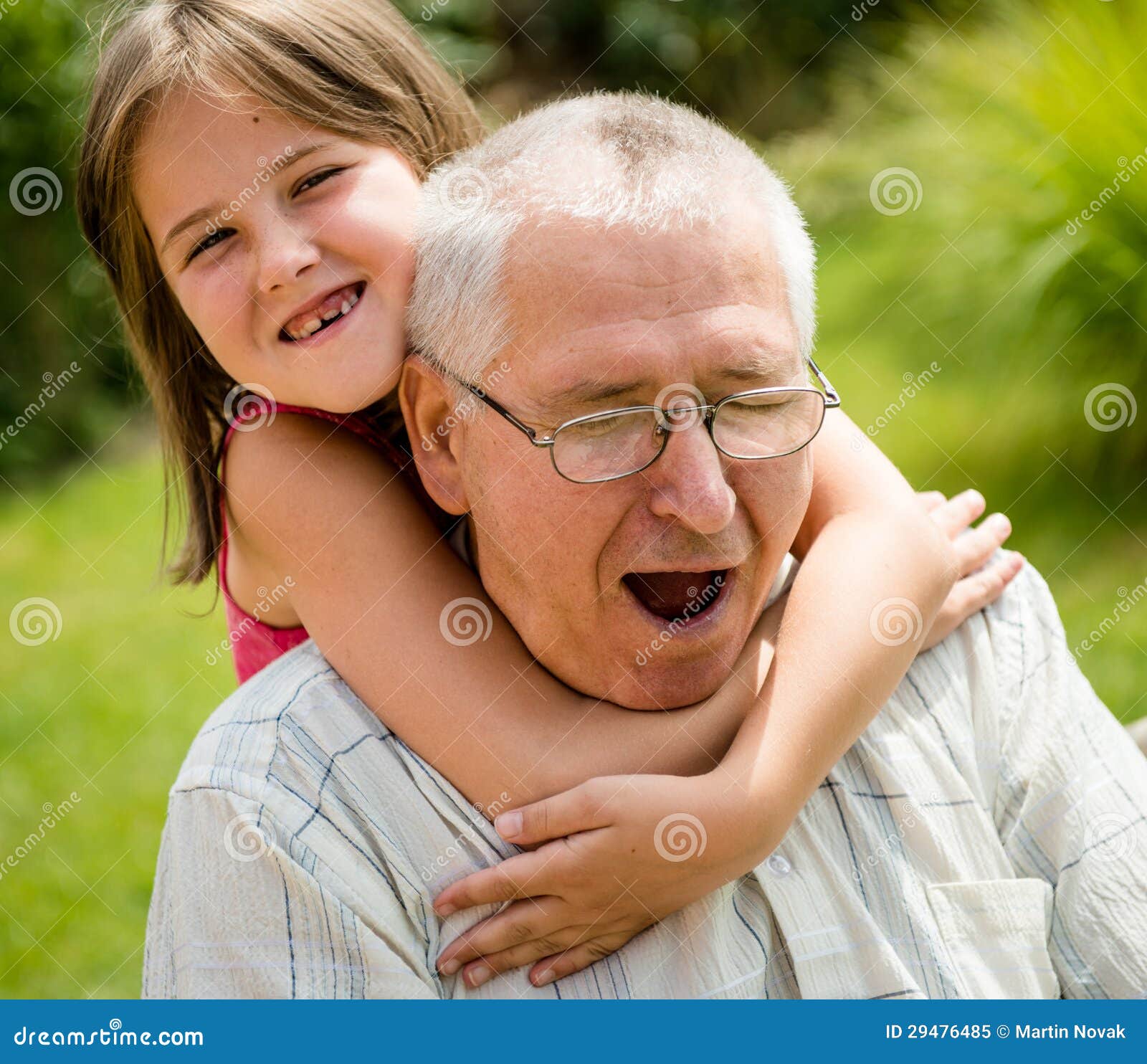 Happy Grandfather with Grandchild Stock Image - Image of elderly ...