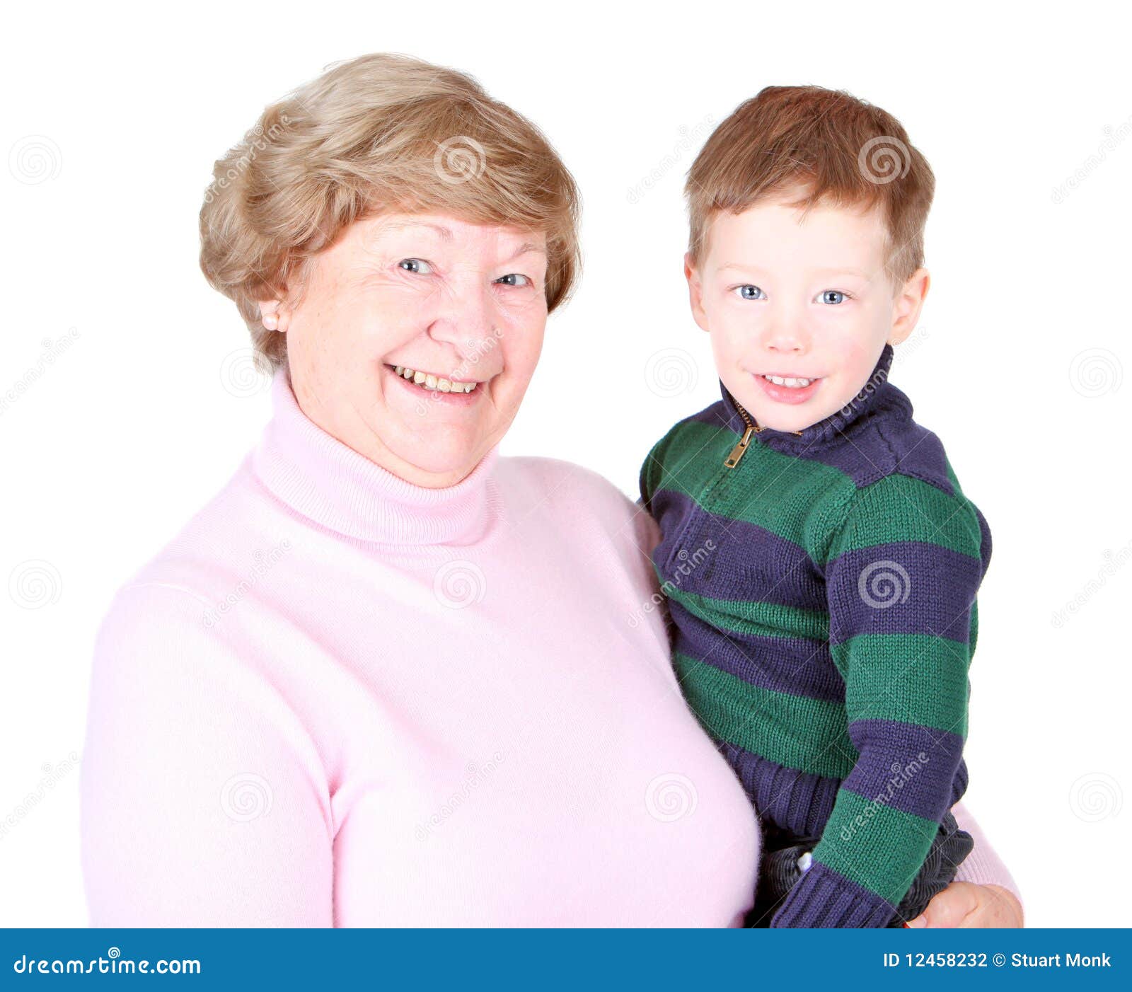Happy grandma stock photo. Image of family, white, sweater - 12458232