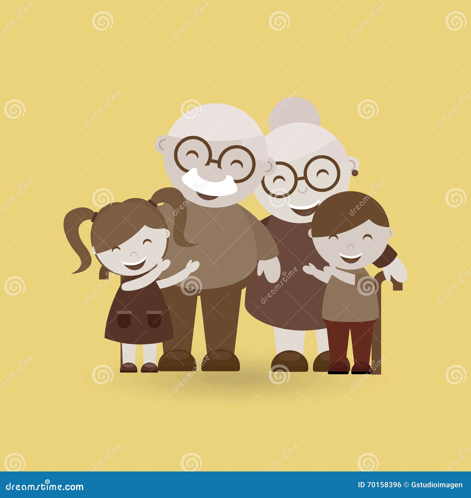 Happy grandparents design stock illustration. Illustration of happy ...