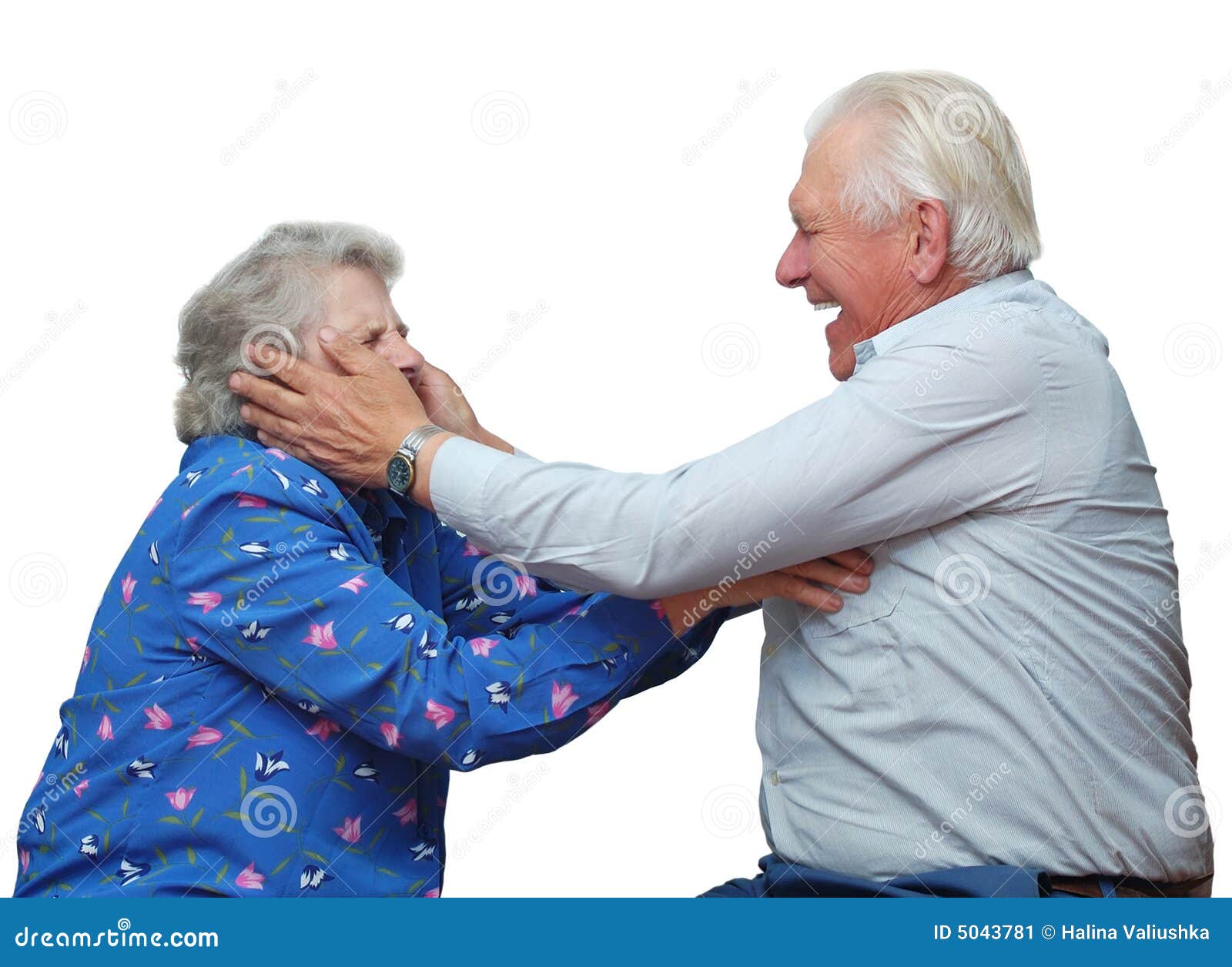 Happy Grandparents Play the Fool Stock Image - Image of happiness, gray ...
