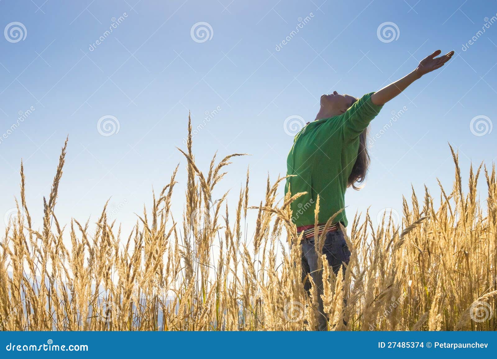 Happy in the grass stock photo. Image of happiness, beautiful - 27485374