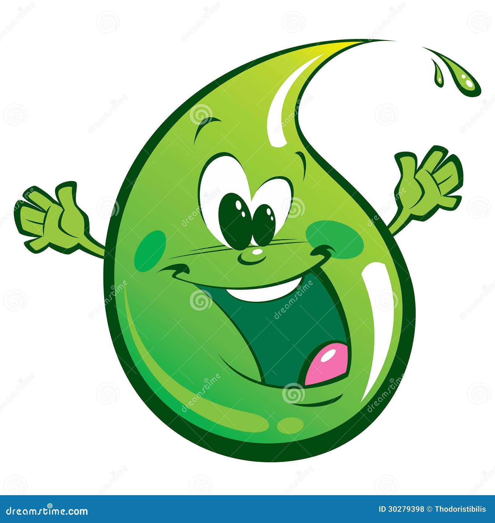 Green happy drop stock vector. Illustration of presentation - 30279398