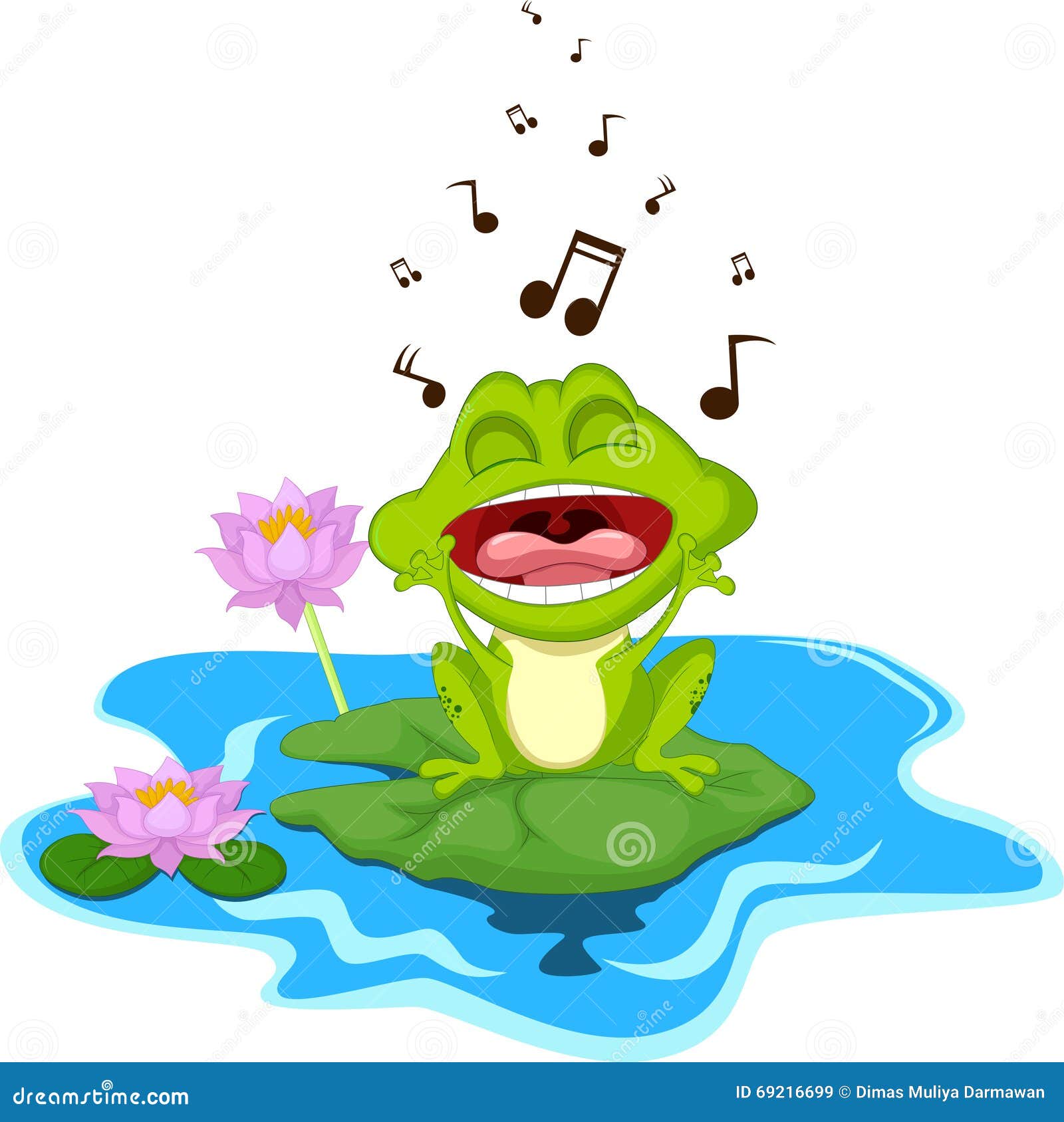 Happy Frog Cartoon Singing Royalty-Free Stock Photo | CartoonDealer.com ...
