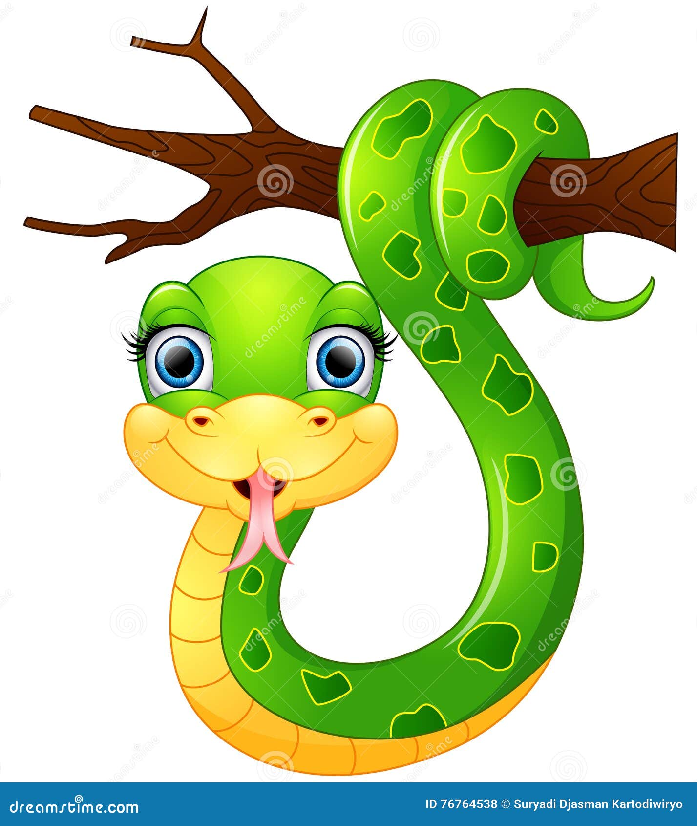 Happy Anaconda Cartoon Character | CartoonDealer.com #195263537