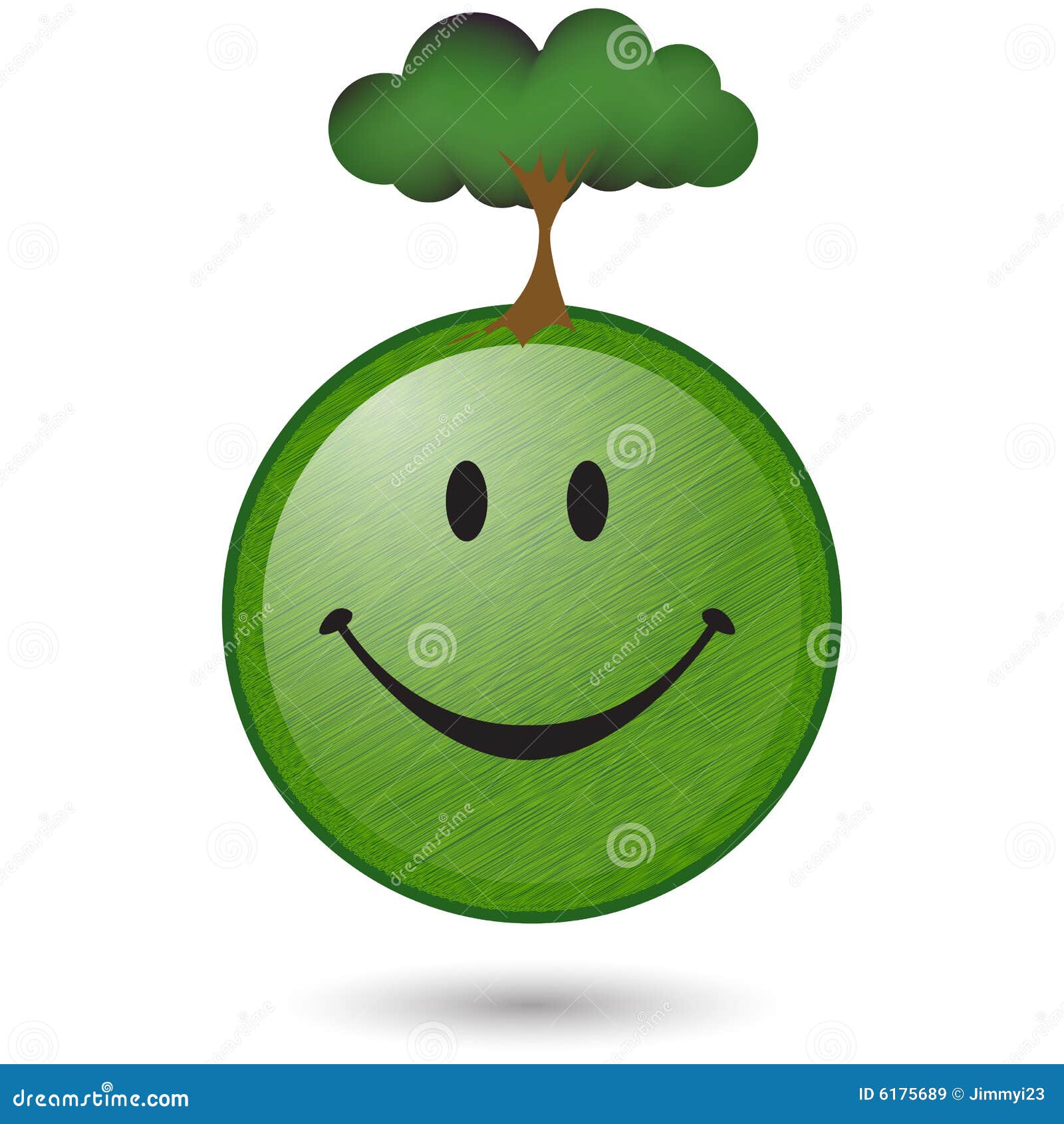 Green Happy Face