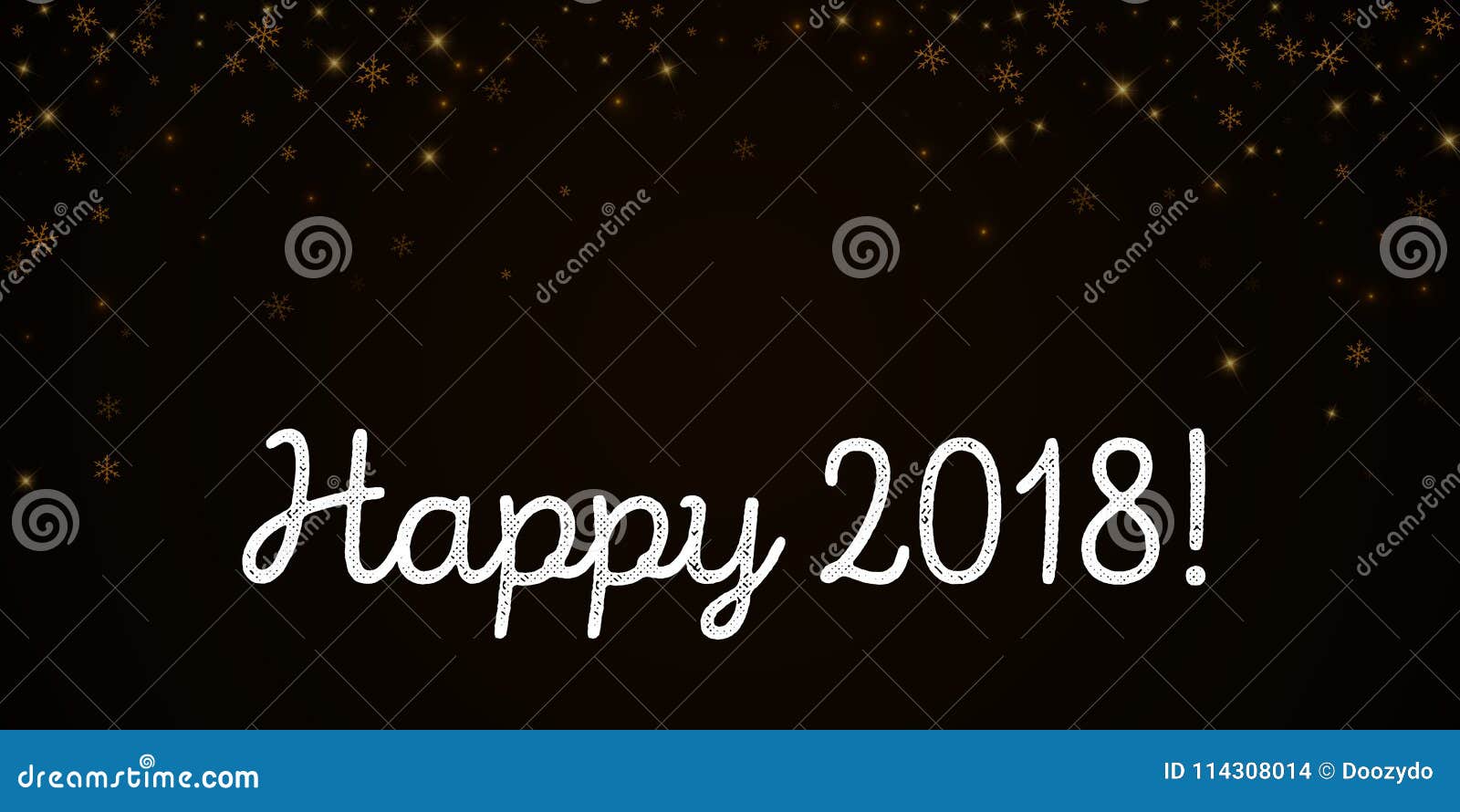 Happy 2018 greeting card. stock vector. Illustration of scatter - 114308014