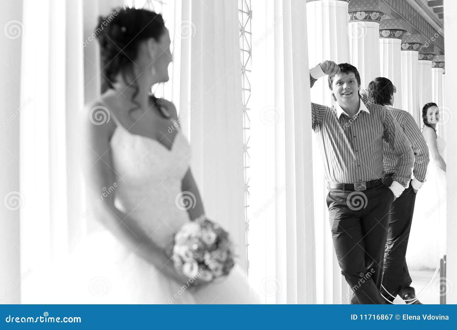Happy groom stock image. Image of couple, rose, smiling - 11716867