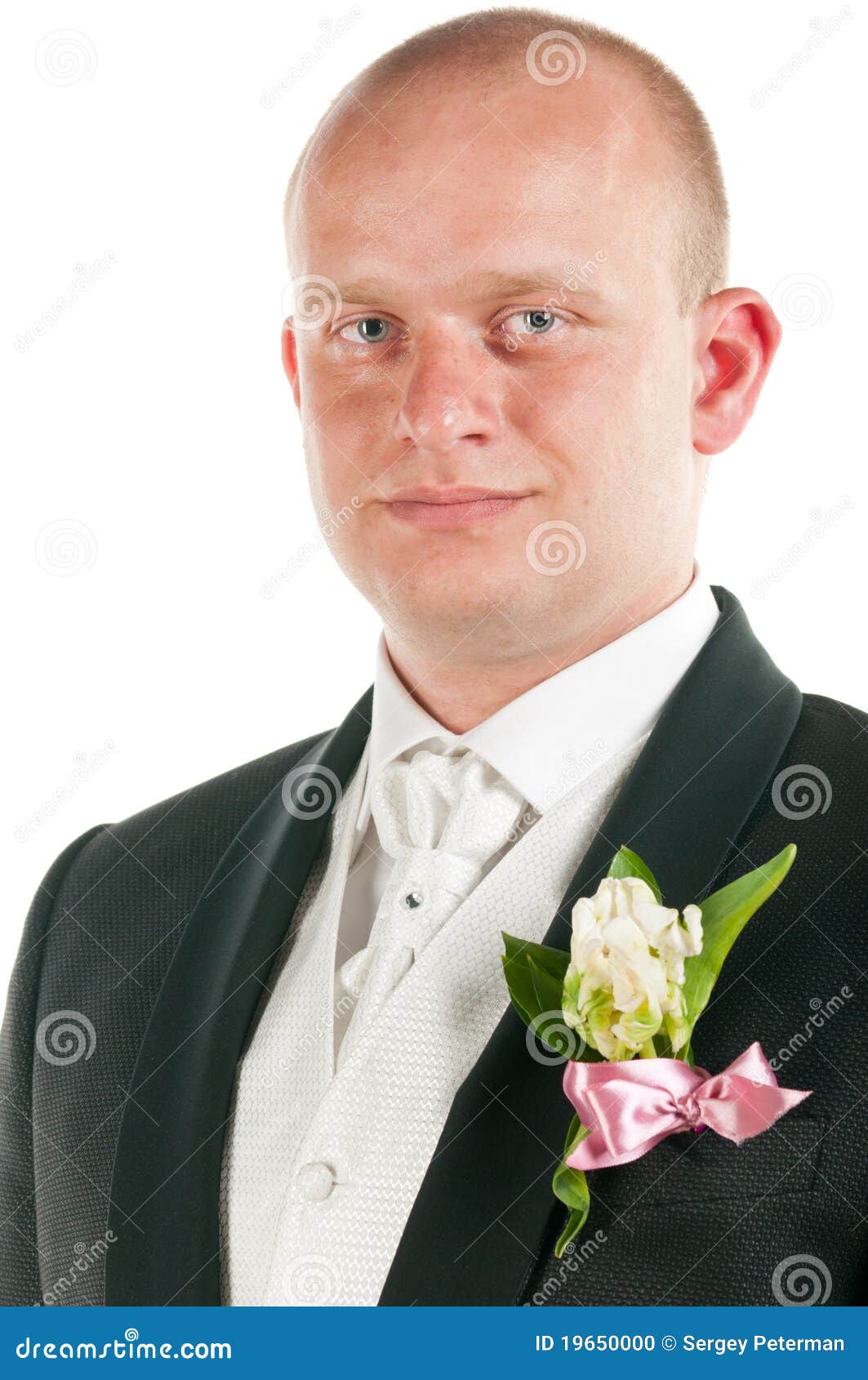 Happy groom stock photo. Image of flower, closeup, necktie - 19650000