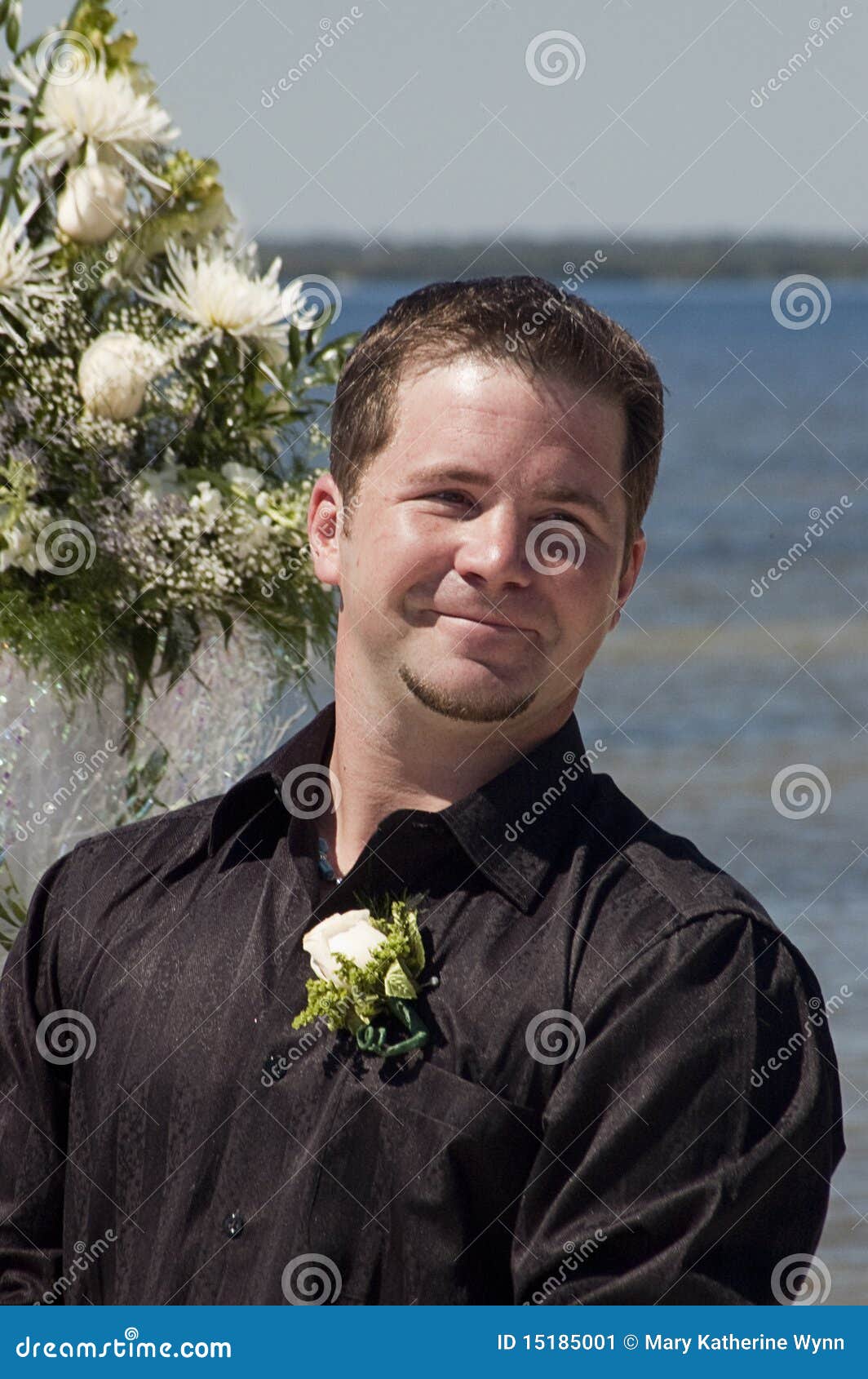 Happy Groom during Ceremony Stock Image - Image of expression, wedding ...