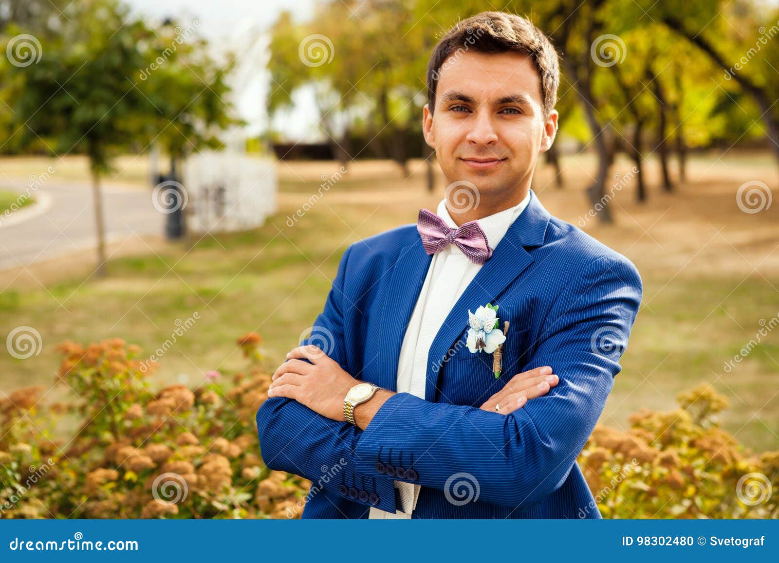 Happy groom stock photo. Image of portrait, happy, young - 98302480