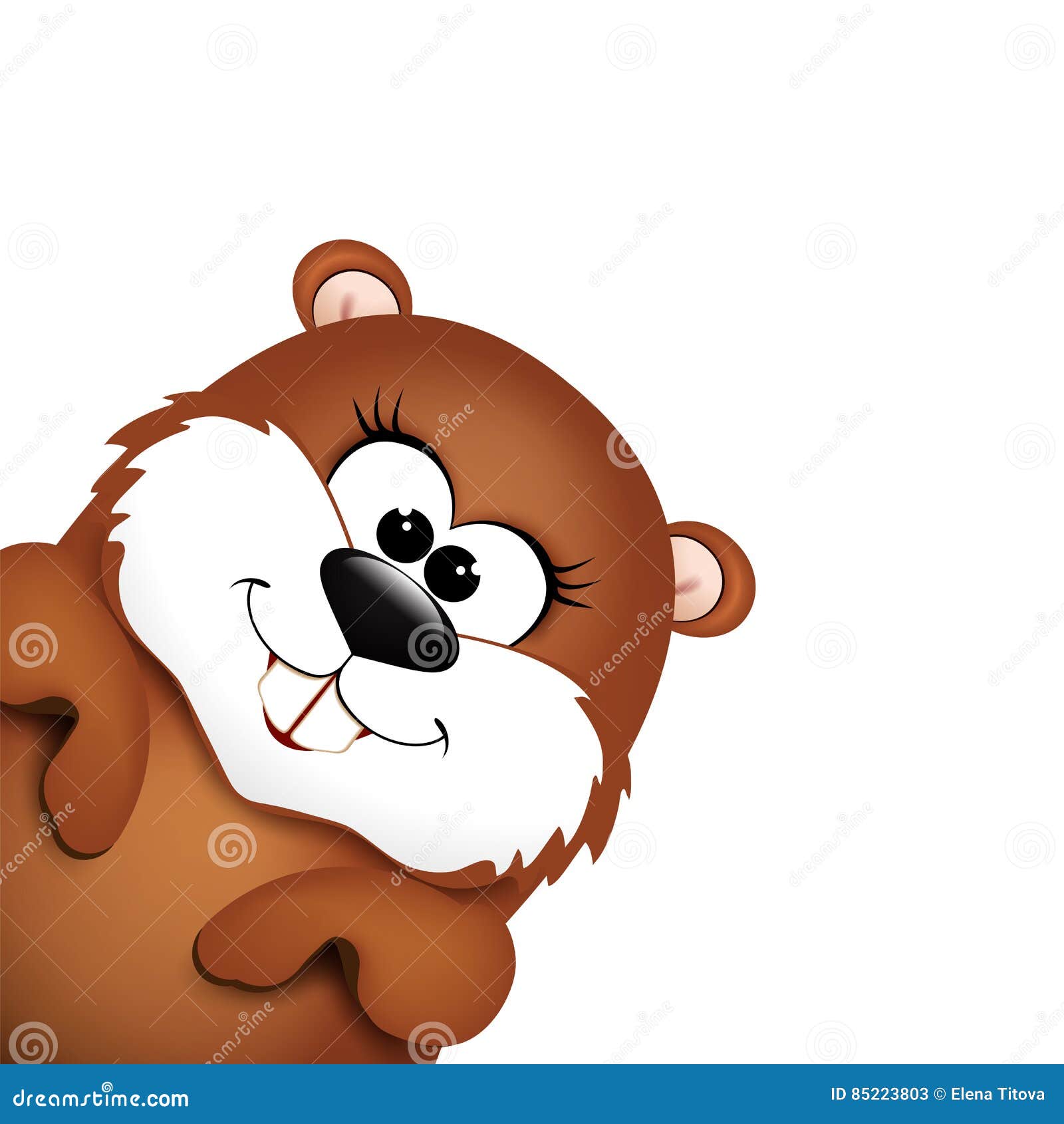 Happy Groundhog Day.logo,icon,cute Groundhog Is Scared Of His Shadow ...
