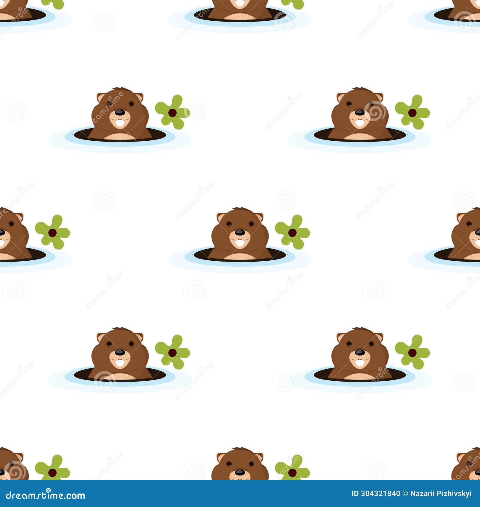 Happy Groundhog Day stock illustration. Illustration of hole - 304321840