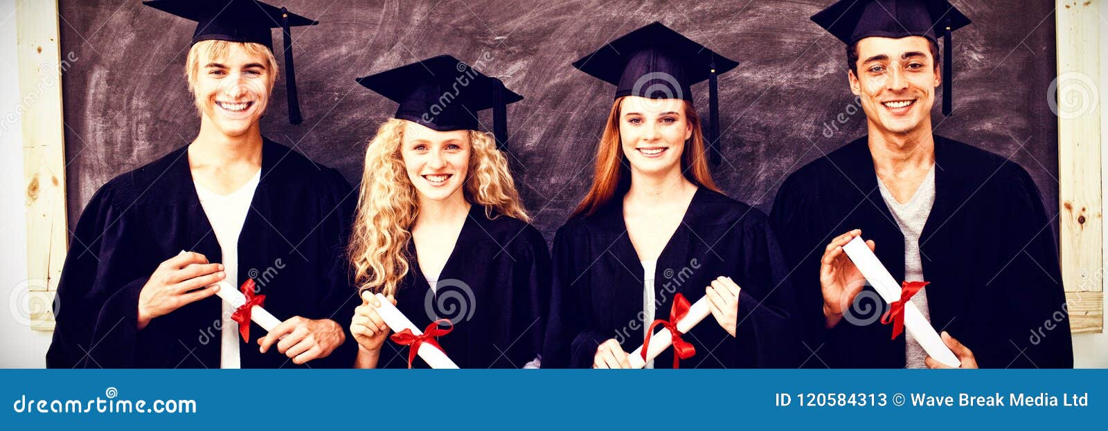 Group of Adolescents Celebrating after Graduation Stock Image - Image ...