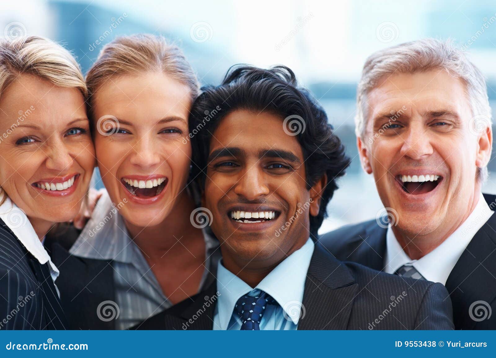 Happy Group of Business Colleagues Stock Photo - Image of collar ...