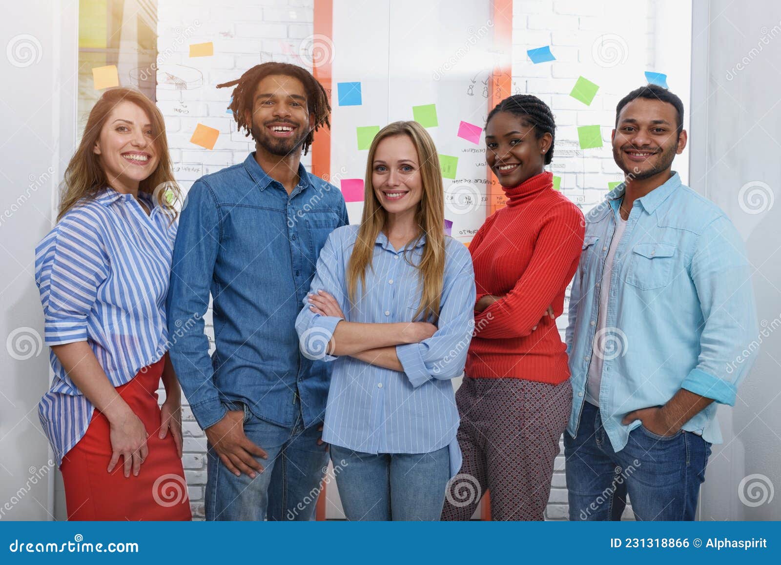 Happy Group of Business Partner Work in Office Stock Photo - Image of ...