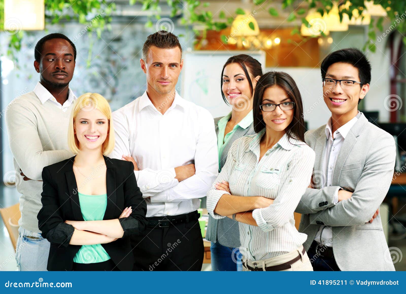 Happy group of co-workers stock image. Image of happy - 41895211