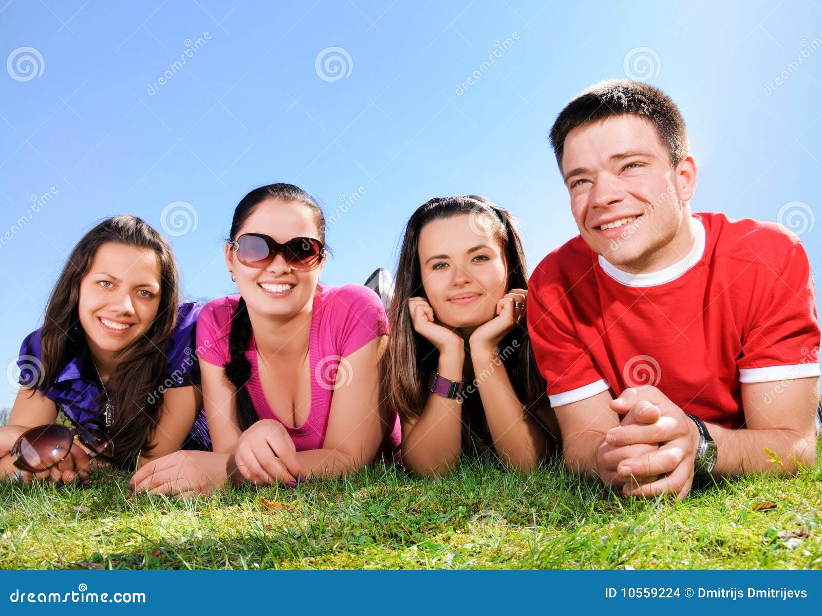 Happy group of friends stock photo. Image of colorful - 10559224