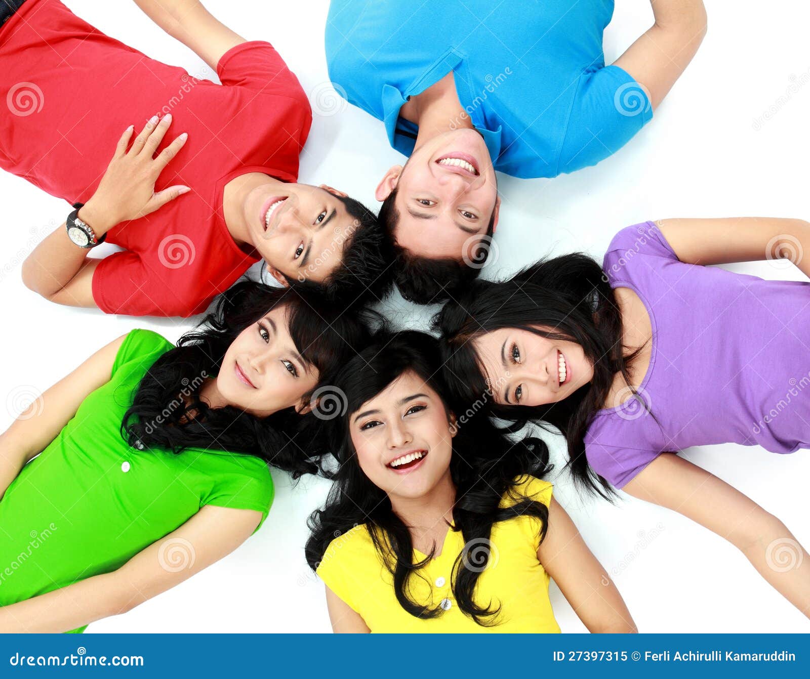 Happy Group of Friends Smiling Stock Image - Image of leisure, casual ...