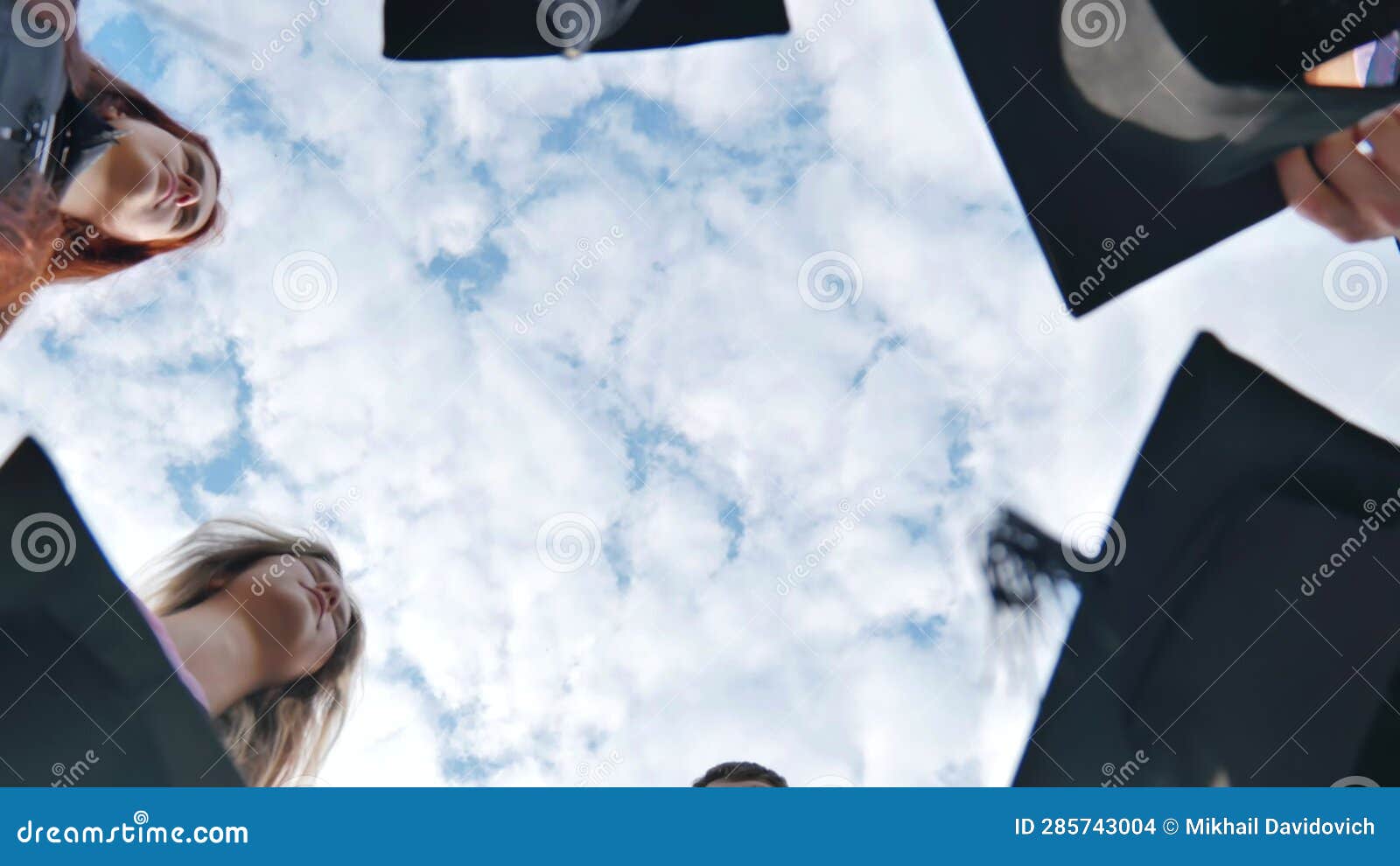 Happy Group of Graduated Young Students Throwing Hats. Stock Footage ...