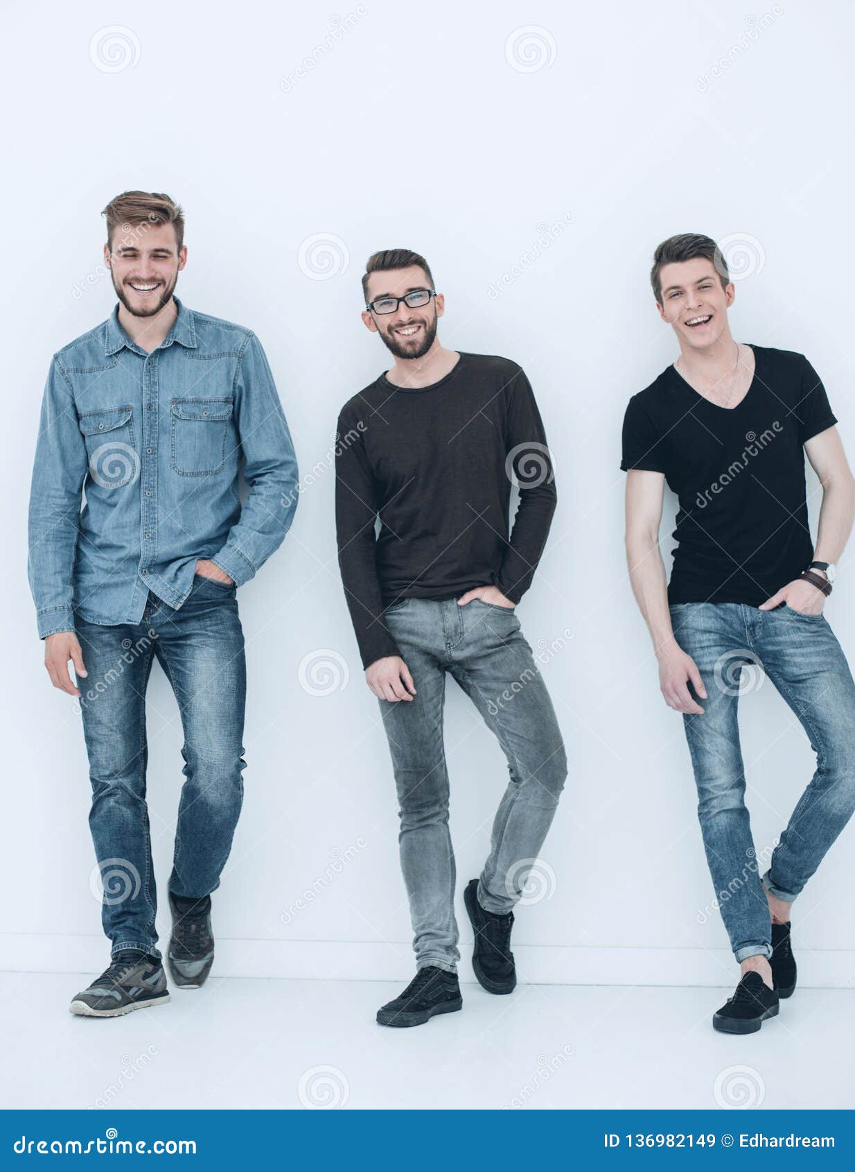Happy Group of Men Laughing for the Camera Stock Image - Image of ...