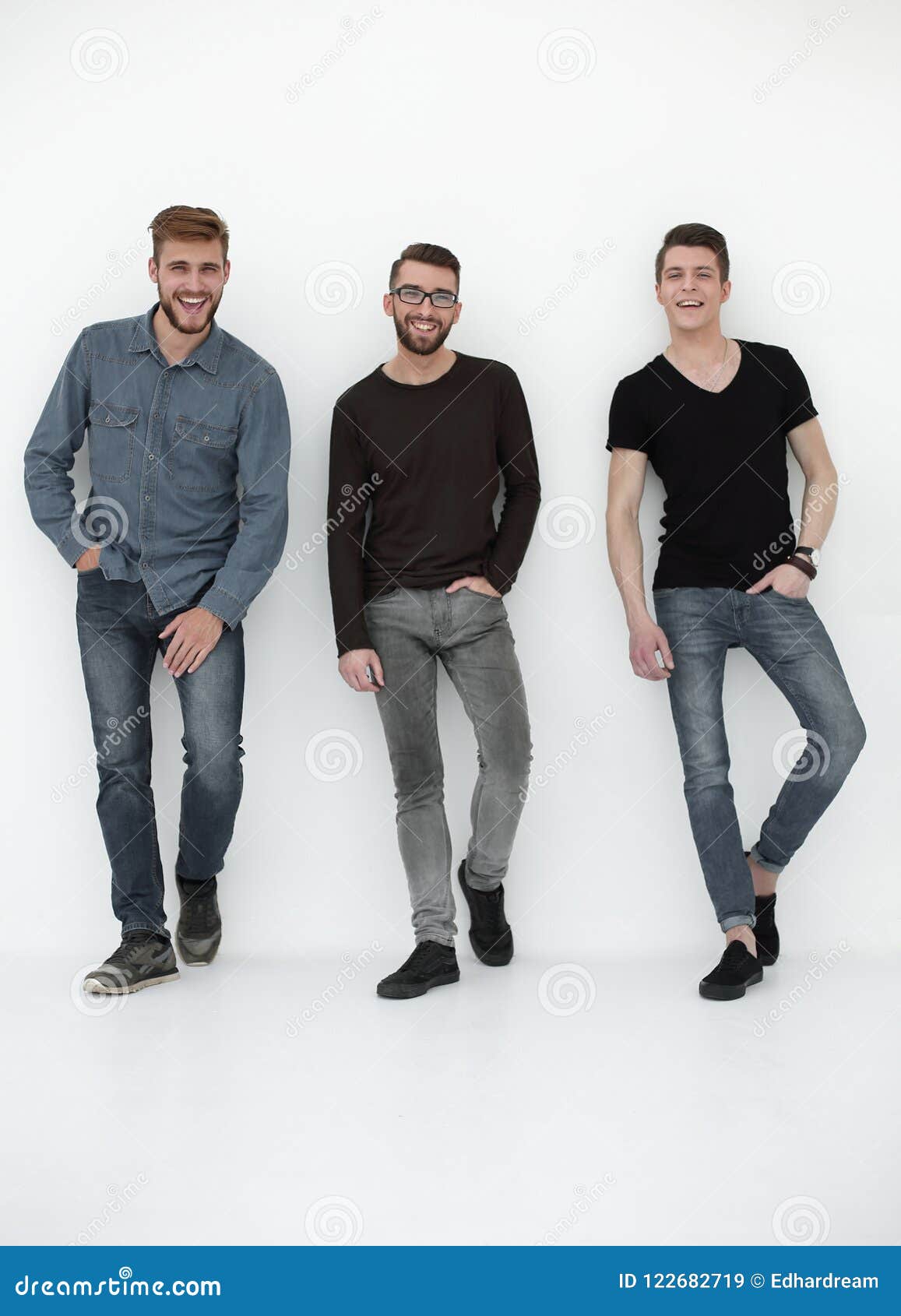 Happy Group of Men Laughing for the Camera Stock Image - Image of guys ...