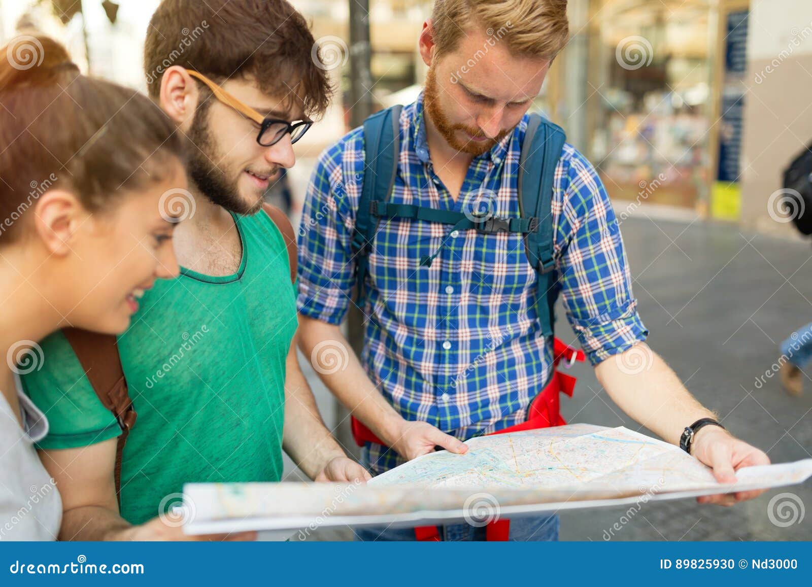 Happy Group of Students on Adventure Stock Photo - Image of sightseeing ...