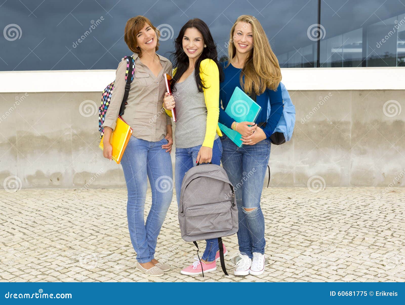 Happy group of students stock image. Image of caucasian - 60681775