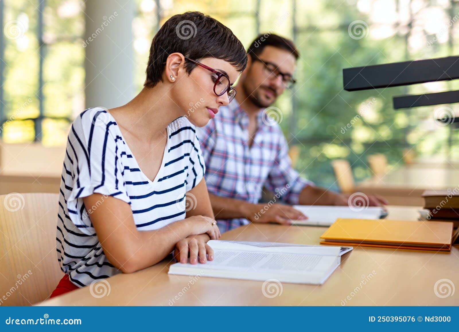 Happy Group of Students Studying and Working Together in a College ...