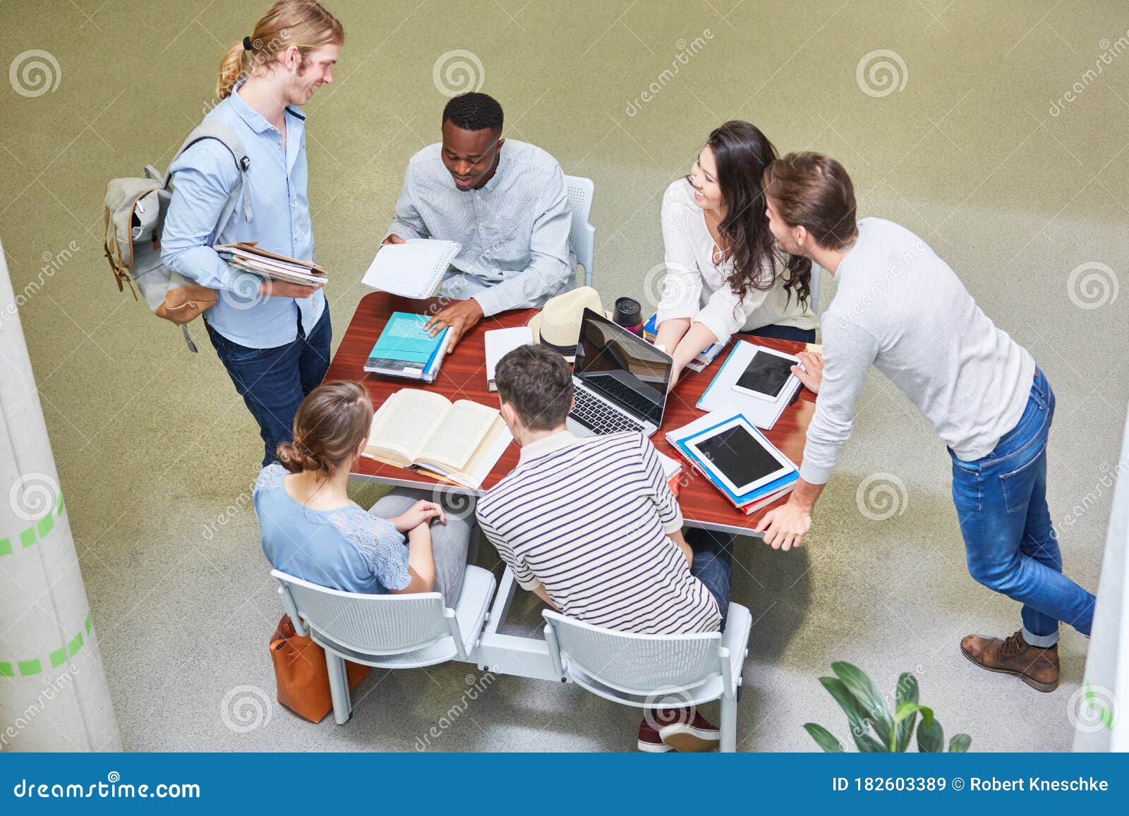 Group of Students at the University while Learning Stock Image - Image ...