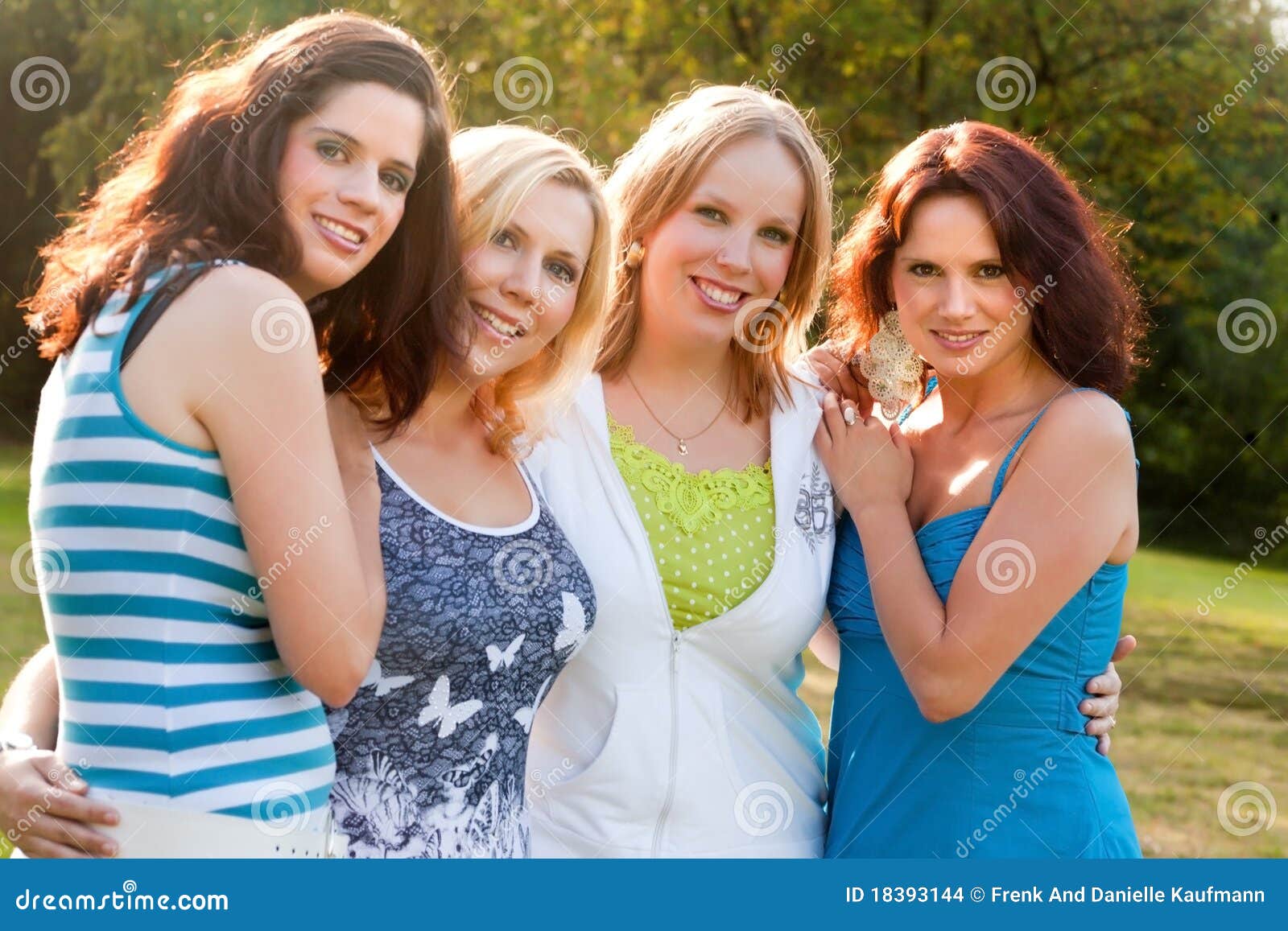 Happy group of women stock photo. Image of smiling, summer - 18393144