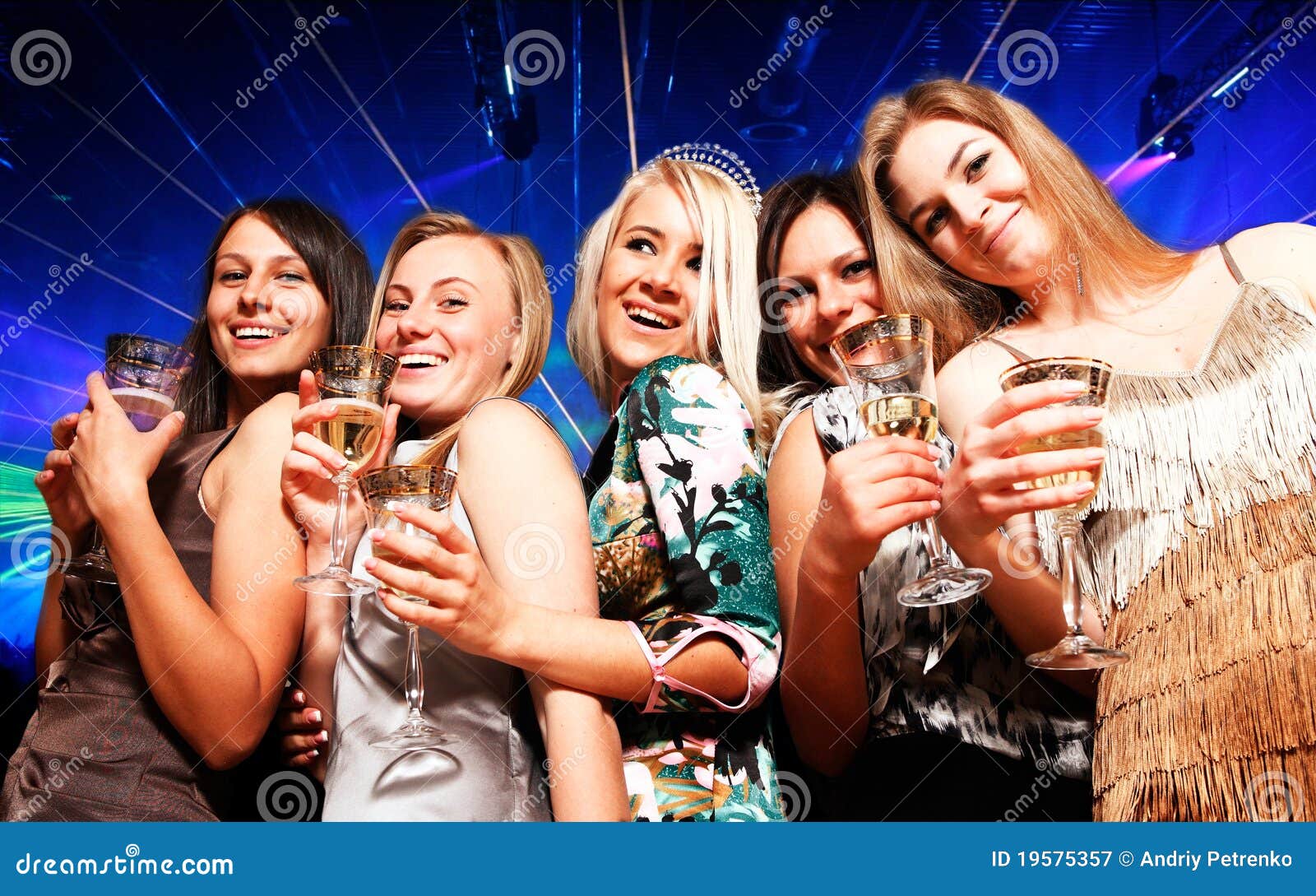 Happy Group of Young People in Club Stock Image - Image of dance ...