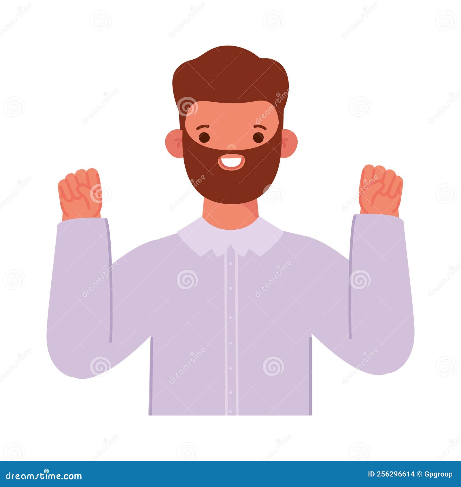 Happy guy image stock vector. Illustration of emotion - 256296614