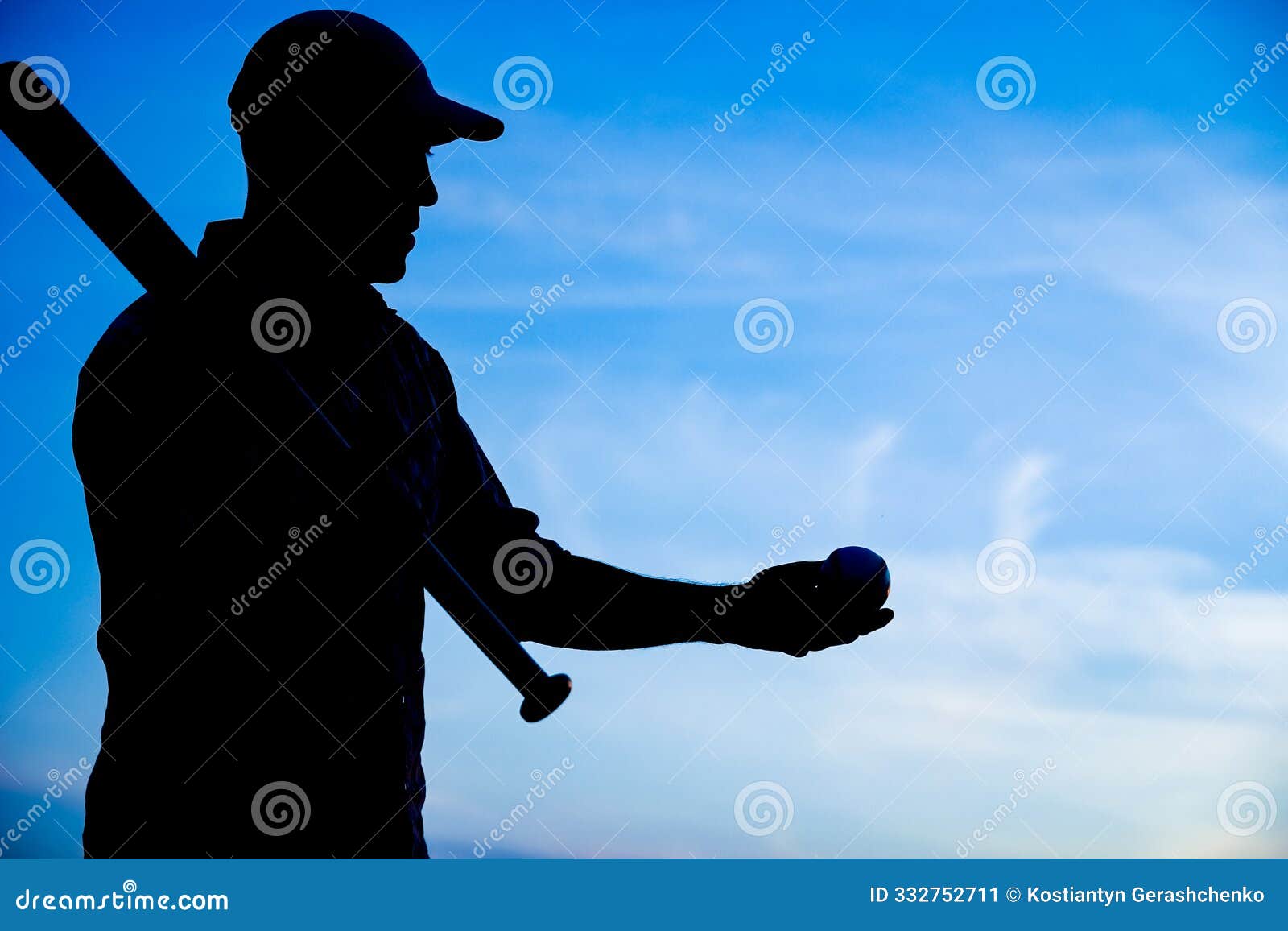 A Happy Guy Playing Baseball Concept in Park Outdoors Stock Image ...