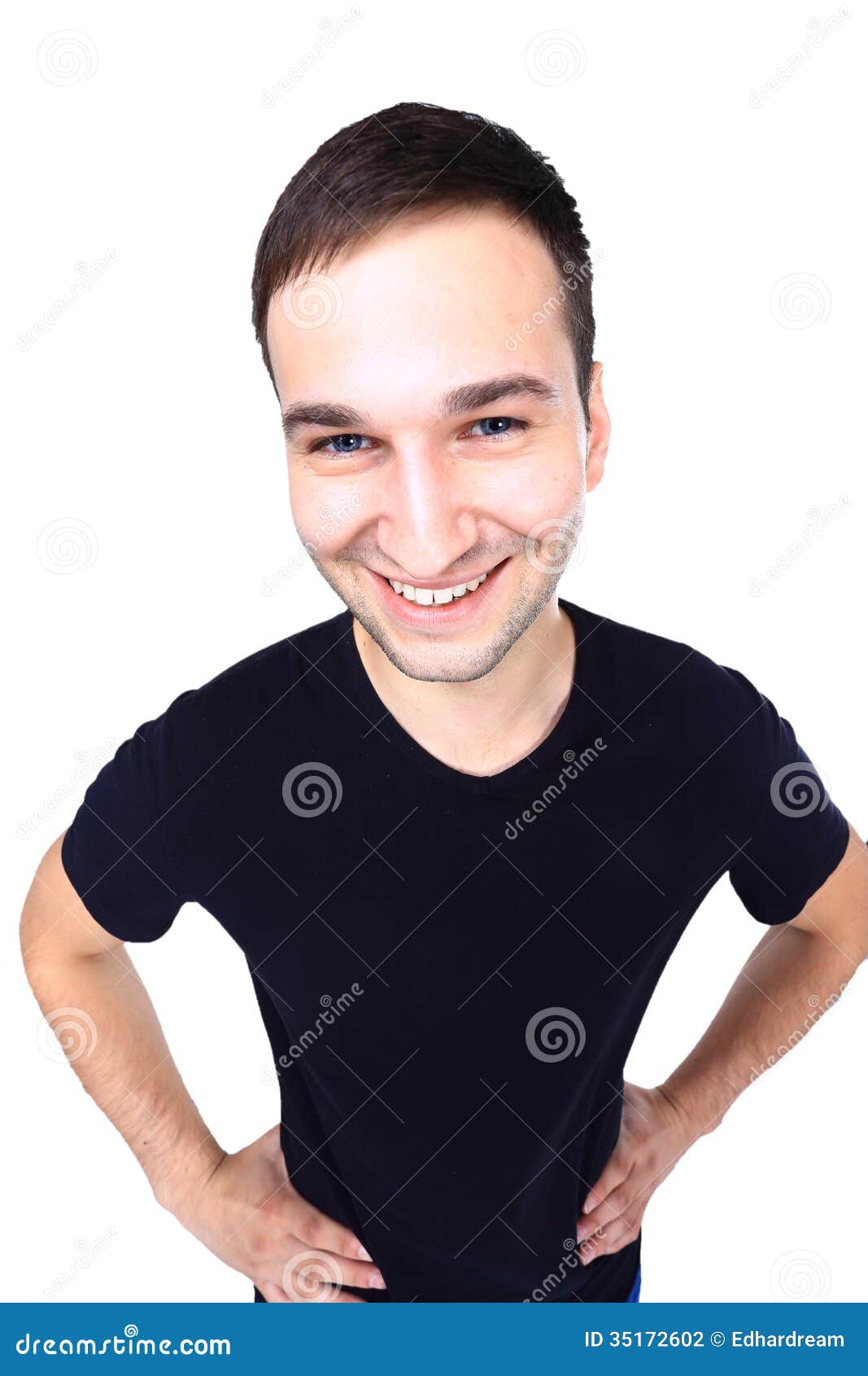 Happy guy smiling stock photo. Image of model, hold, form - 35172602