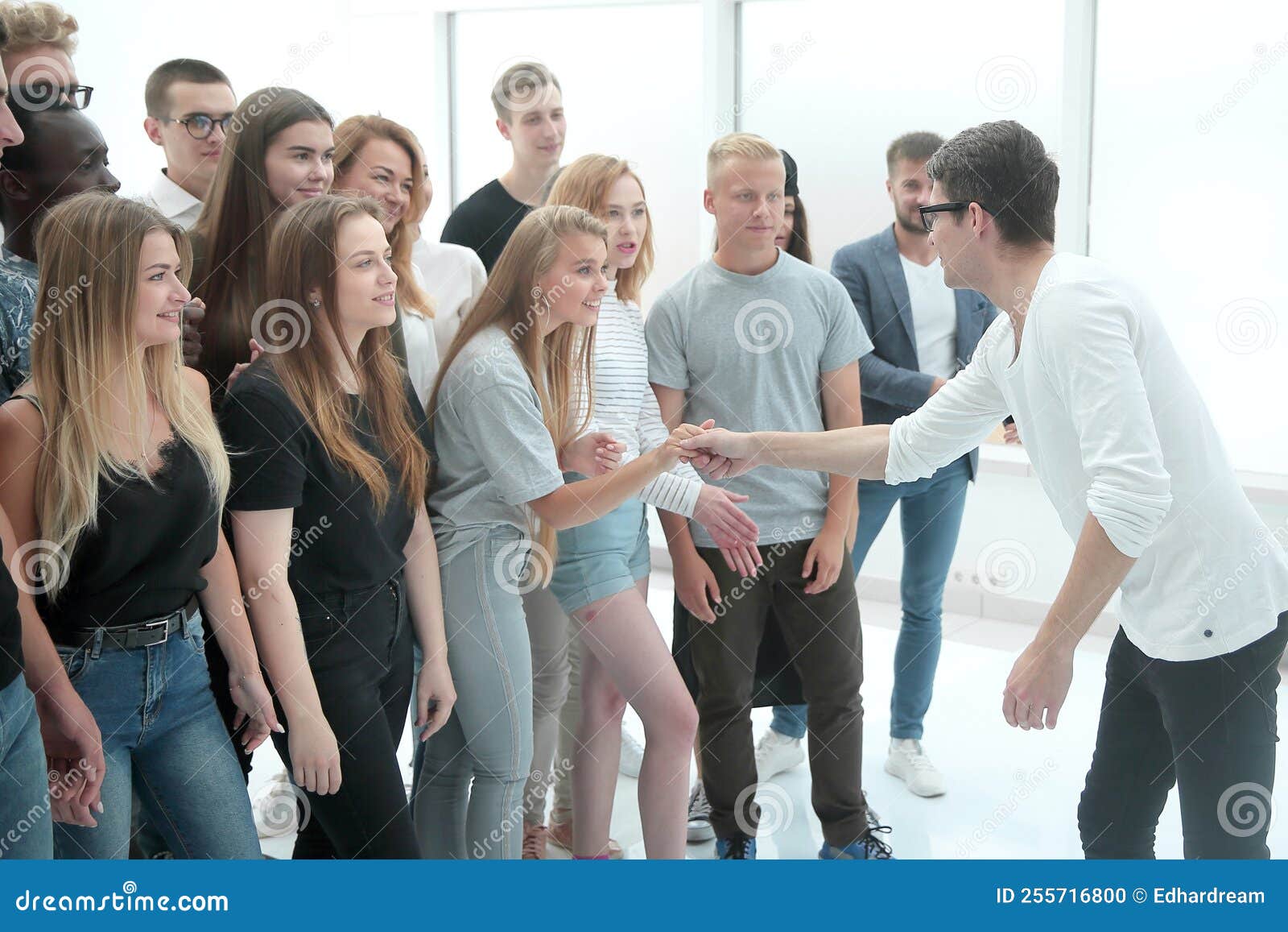 Happy Guy Telling His Friends about Something Stock Photo - Image of ...